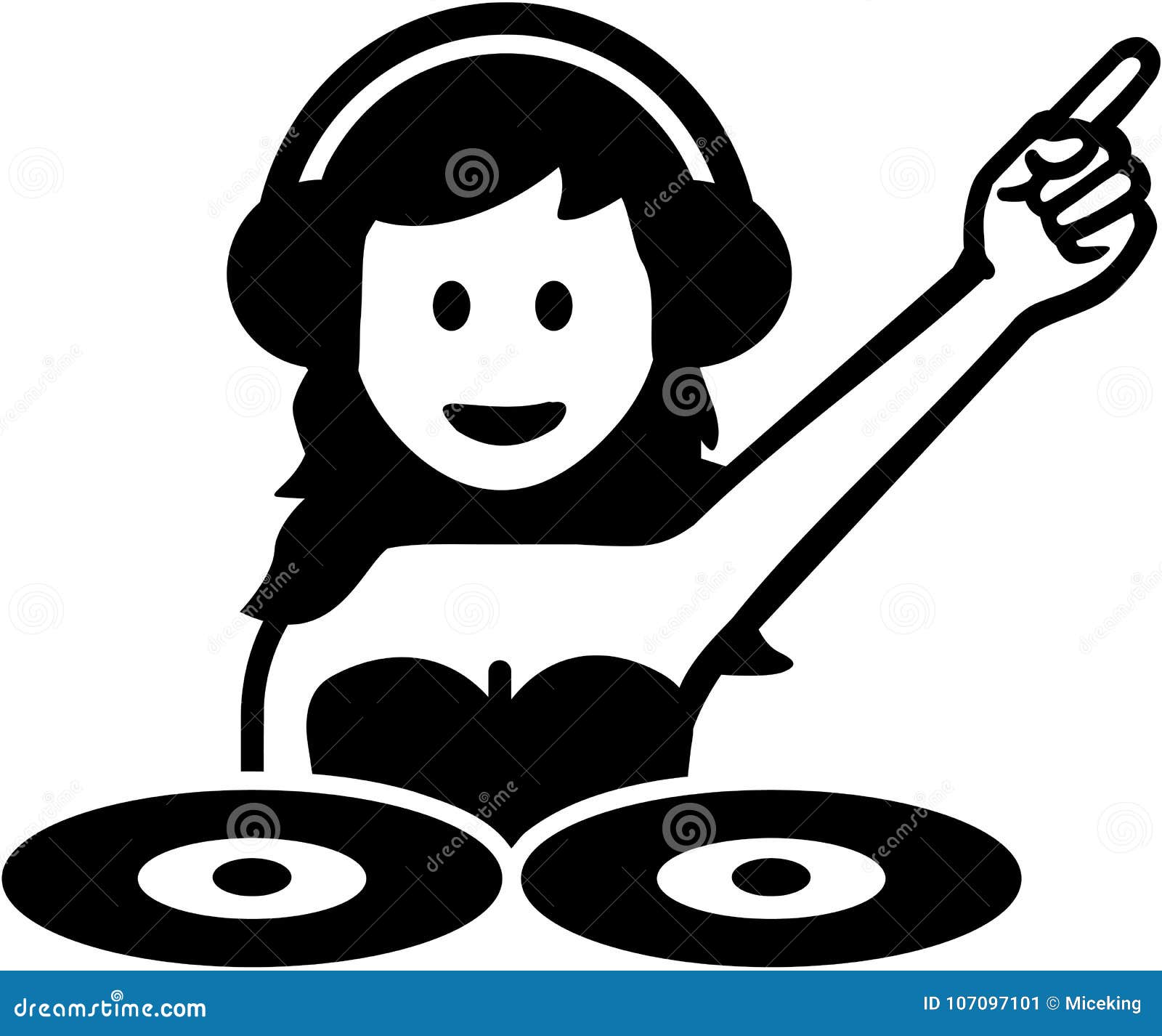 Djane comic style stock vector. Illustration of record - 107097101