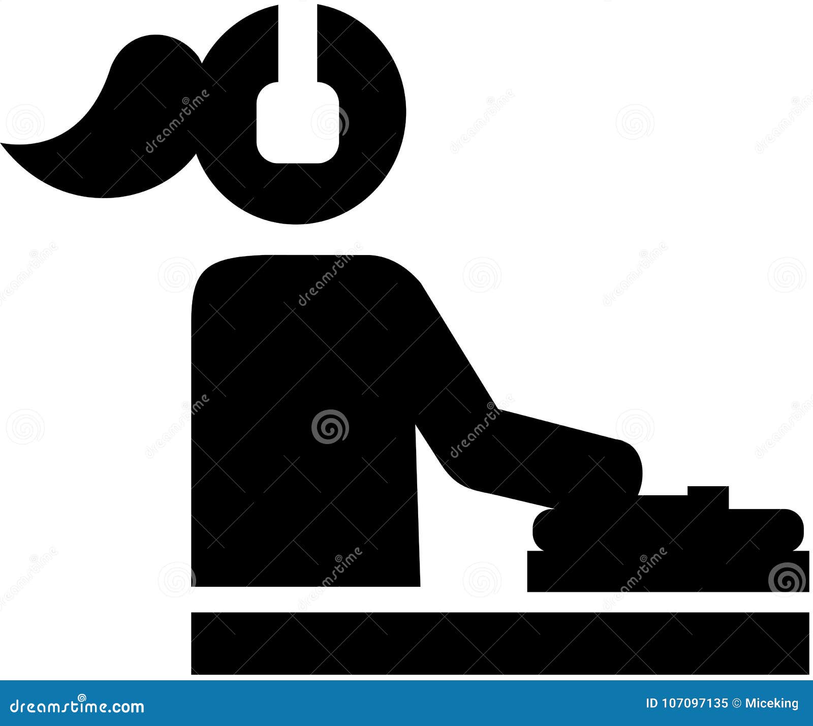 Djane-Piktogramm vektor abbildung. Illustration von ikone - 107097135