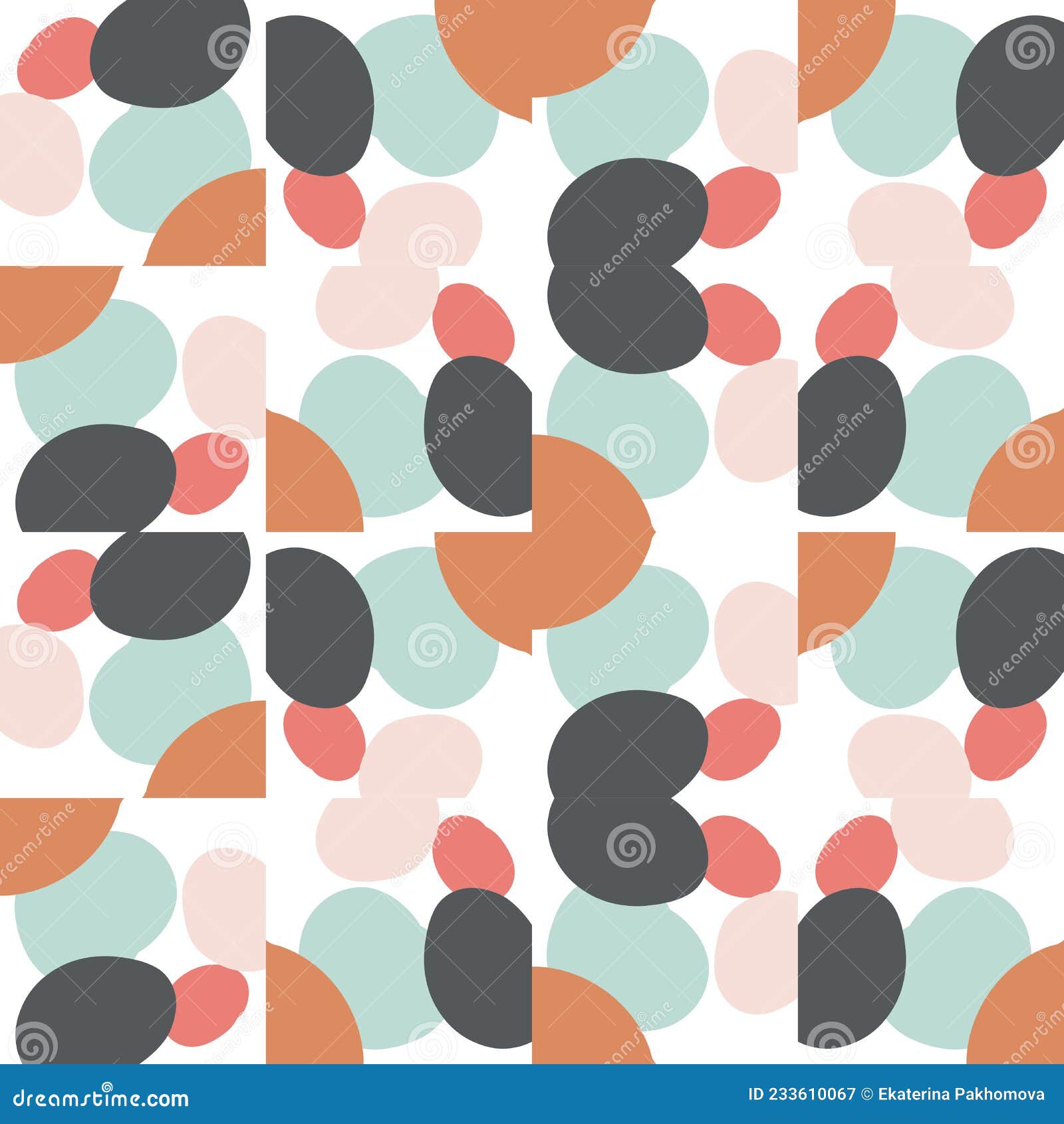 Abstract Messy Geometric Seamless Pattern with Uneven Shapes. Stock ...