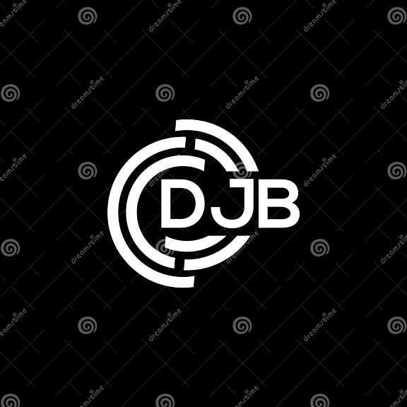 DJB Letter Logo Design on Black Background. DJB Creative Initials ...