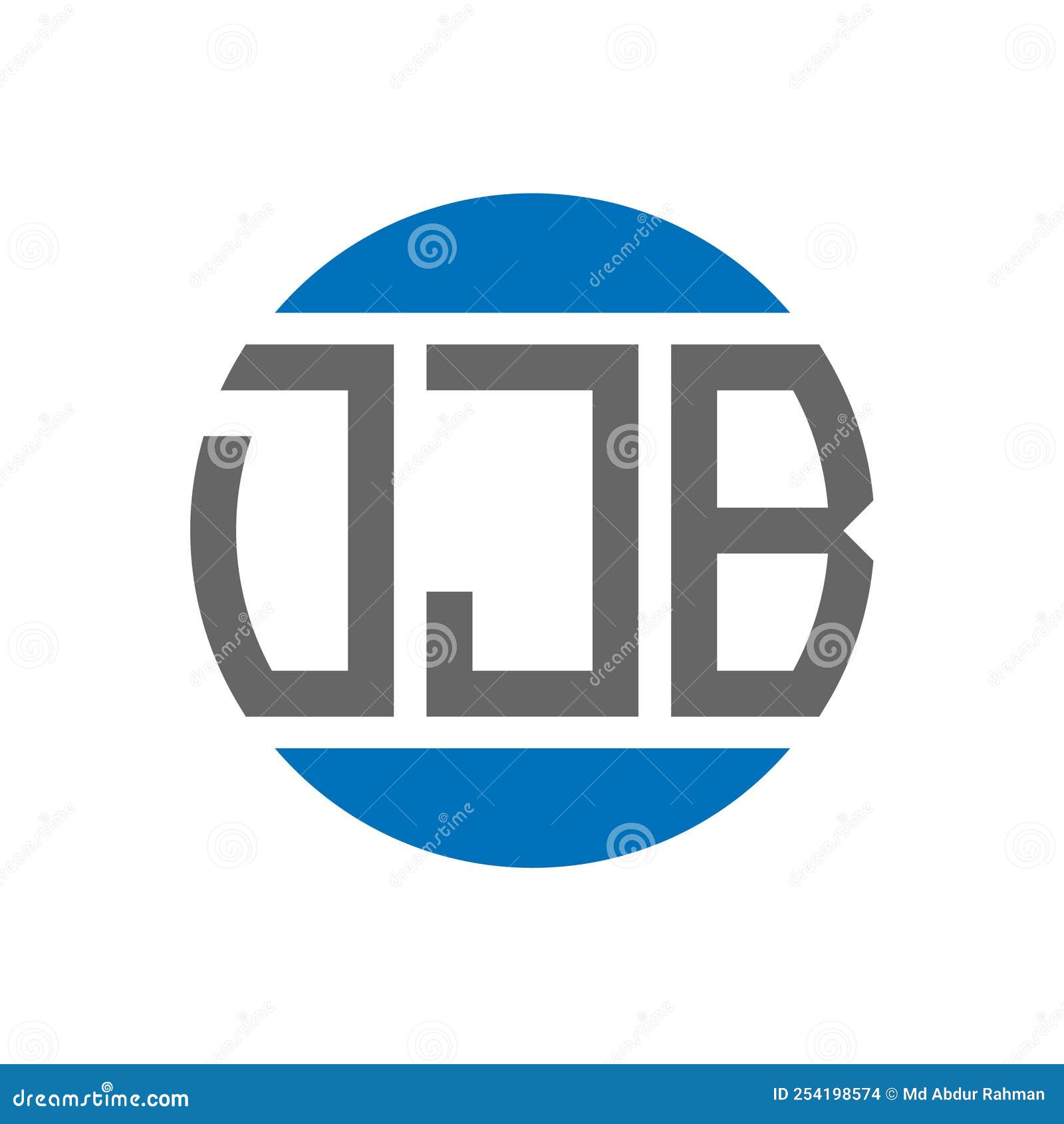 DJB Letter Logo Design on White Background. DJB Creative Initials ...