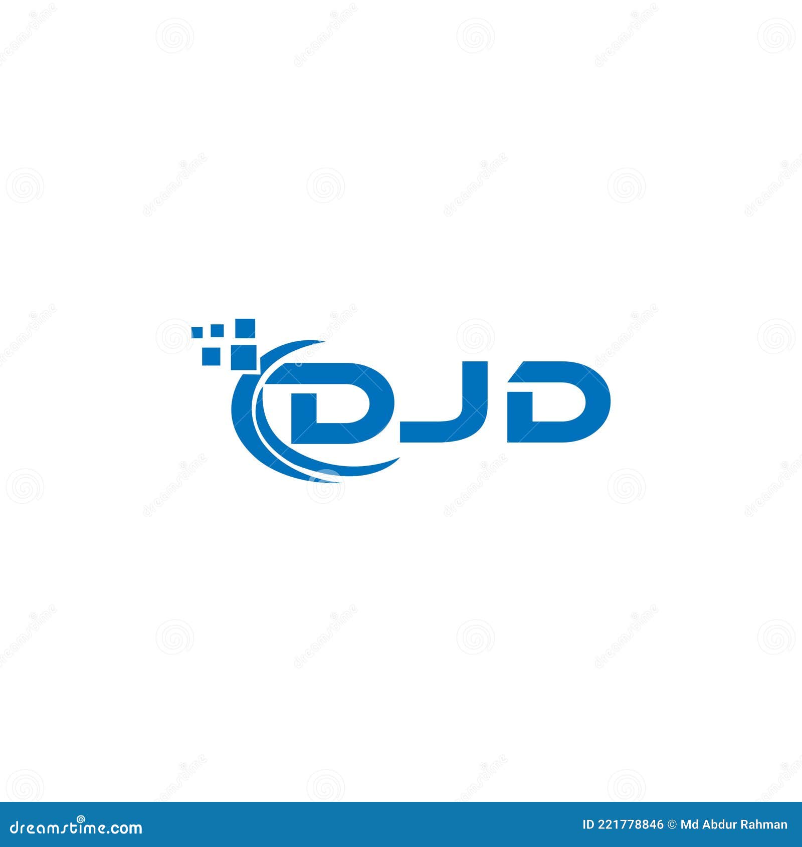 DJD Letter Logo Design on White Background. DJD Creative Initials ...