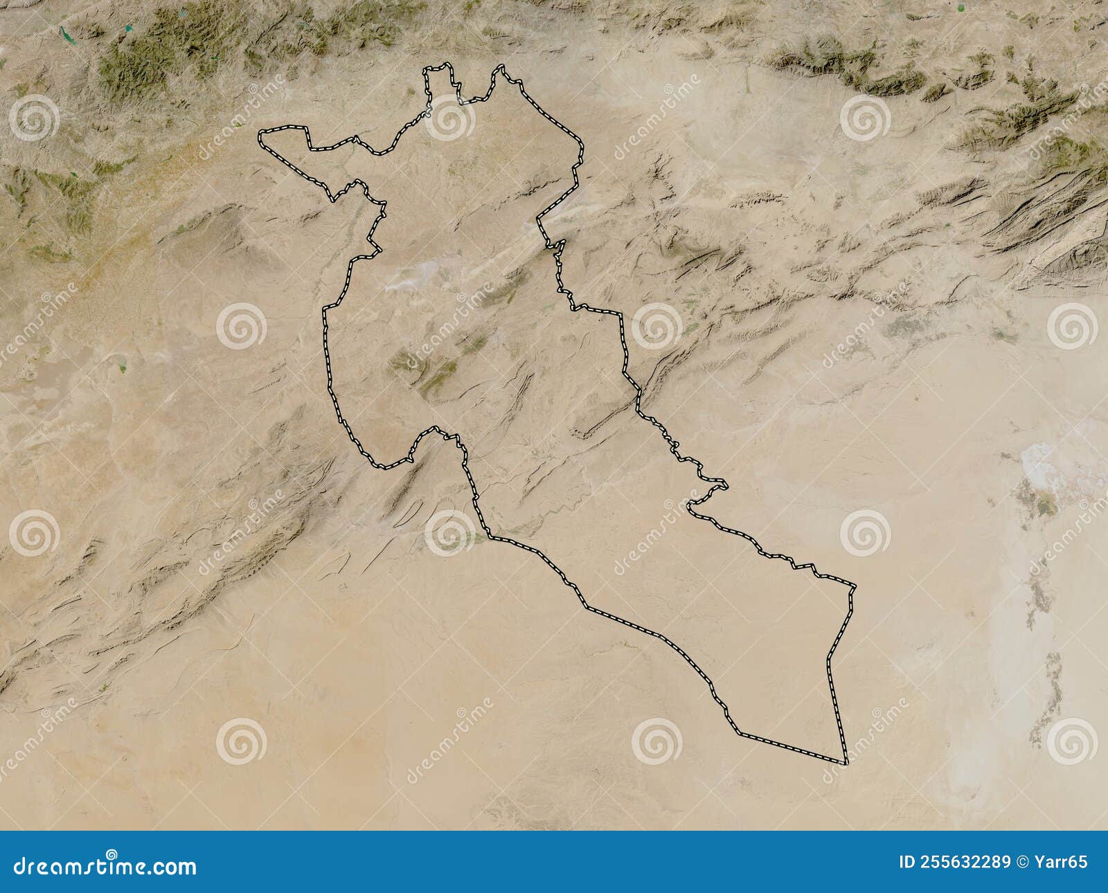 Djelfa, Algeria. Low-res Satellite. No Legend Stock Illustration ...