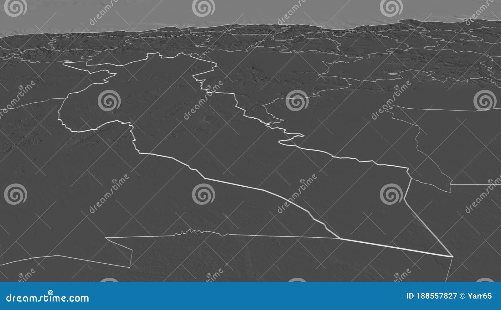 Djelfa, Algeria - Outlined. Bilevel Stock Illustration - Illustration ...