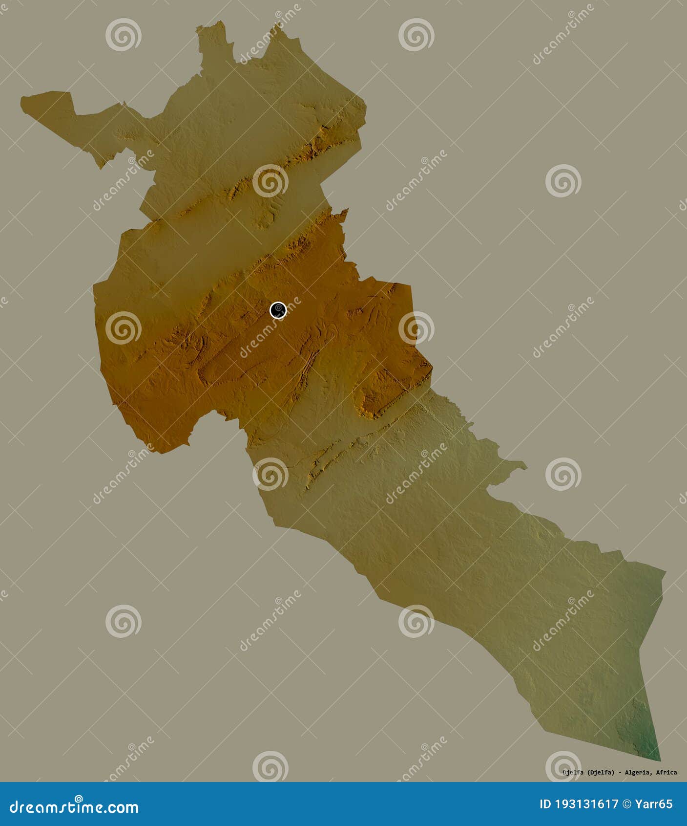 Djelfa, Province of Algeria, on Solid. Relief Stock Illustration ...