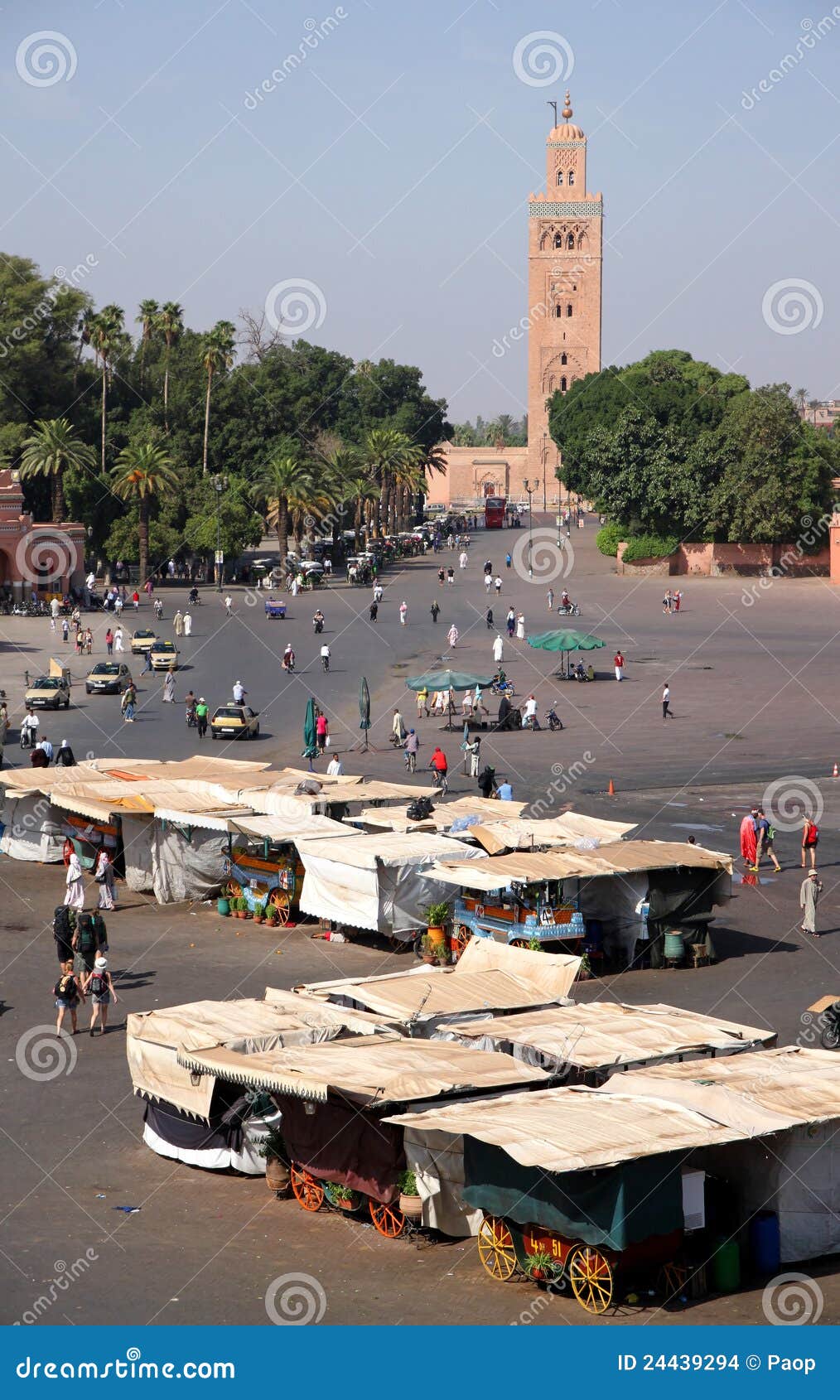 Djemaa el Fna square editorial stock image. Image of architectural ...