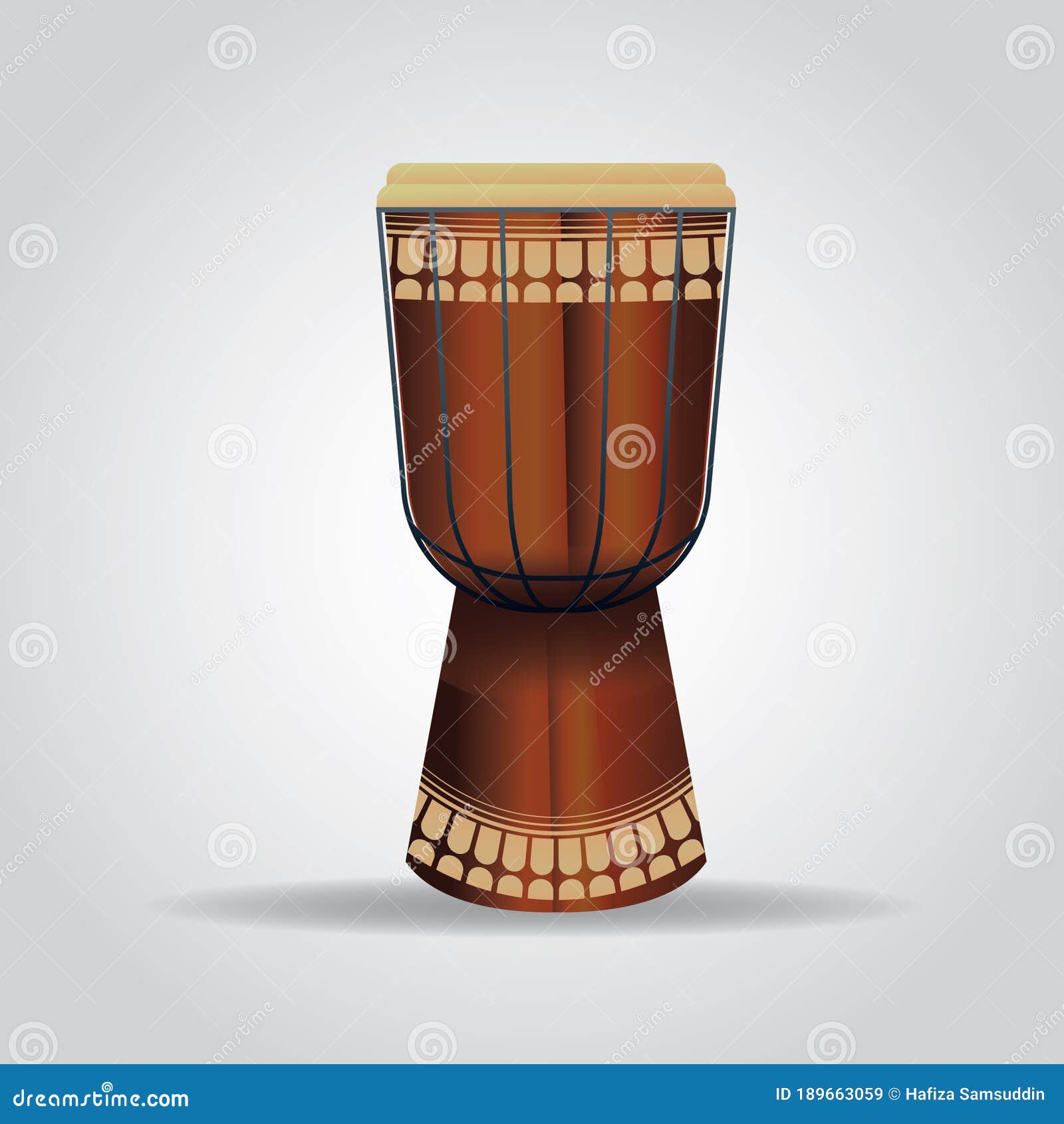 Djembe African Drum. Vector Illustration Decorative Design Stock Vector ...