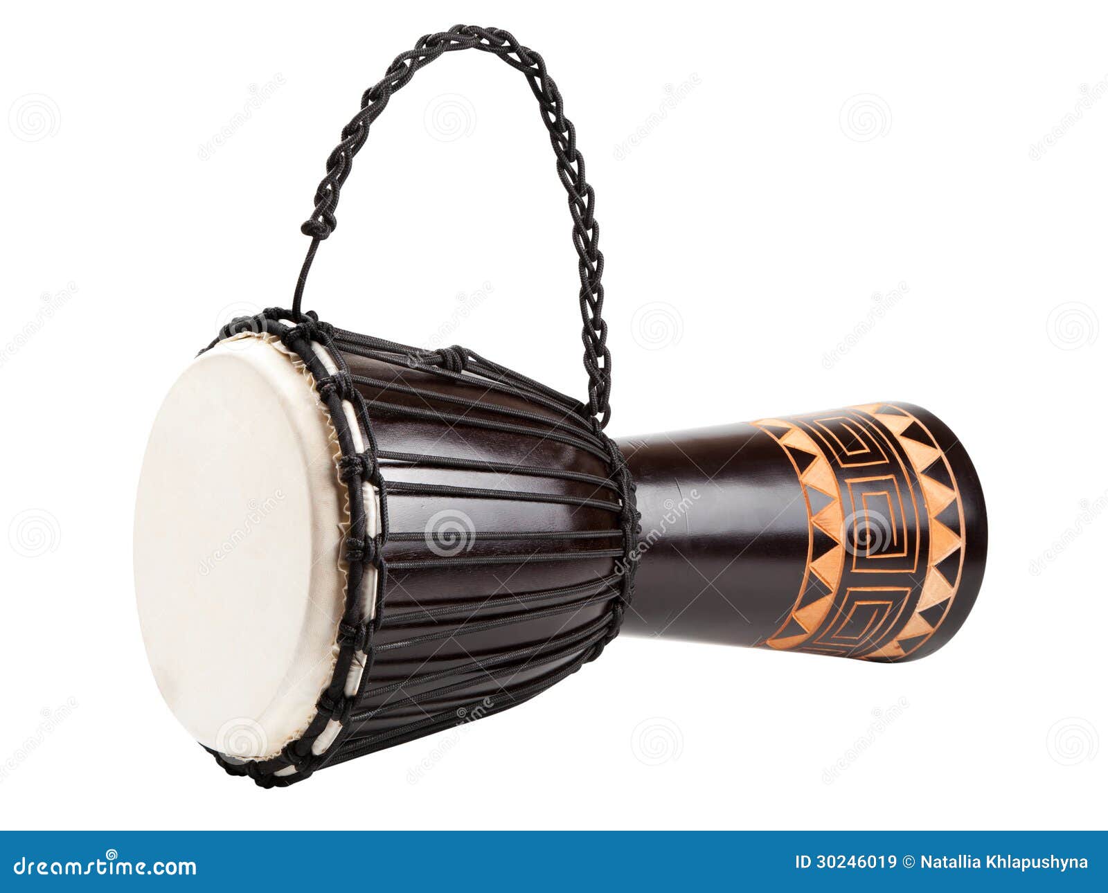 Djembe drum, isolated stock image. Image of jembe, hand - 30246019