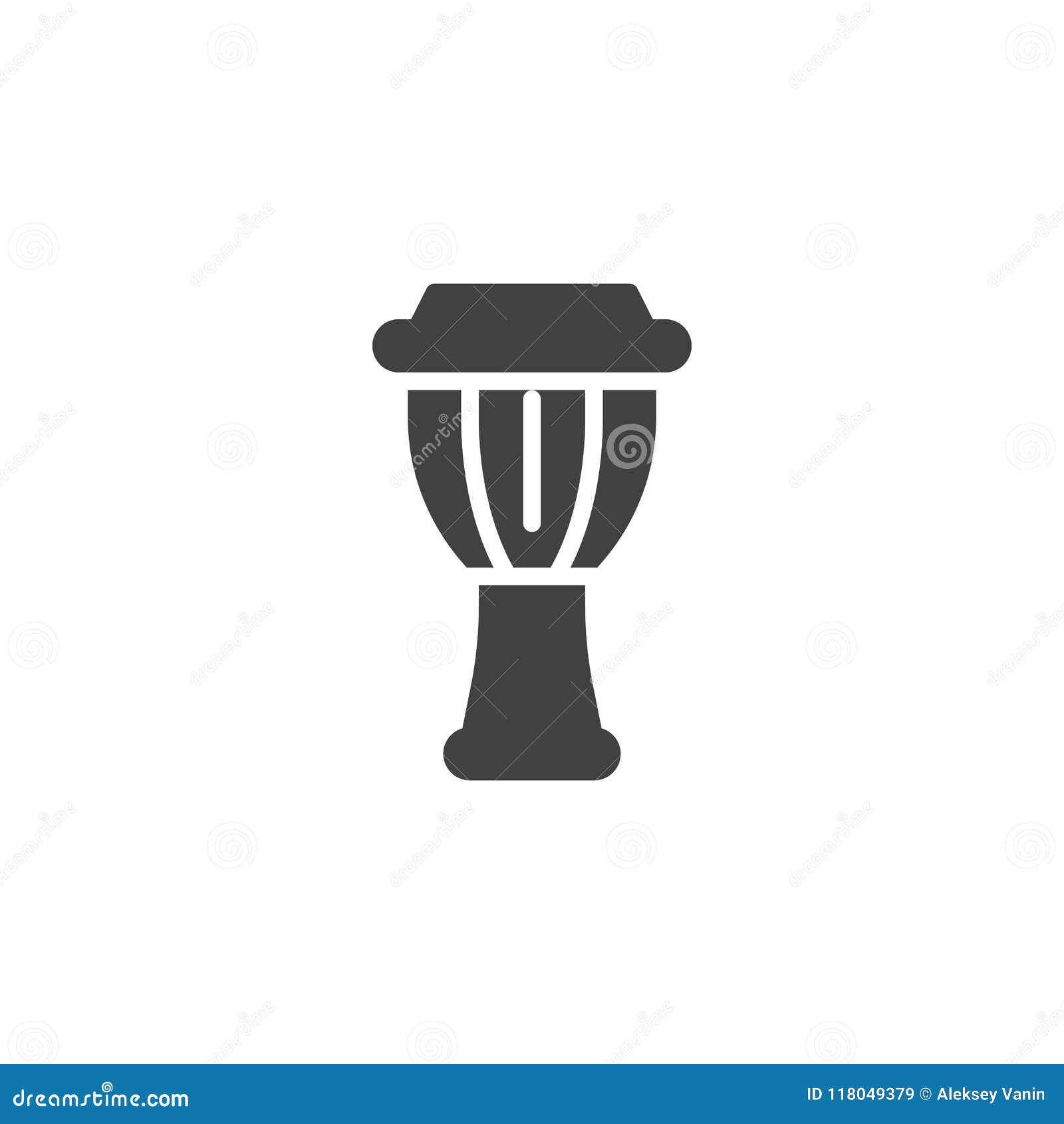 Djembe vector icon stock vector. Illustration of design - 118049379