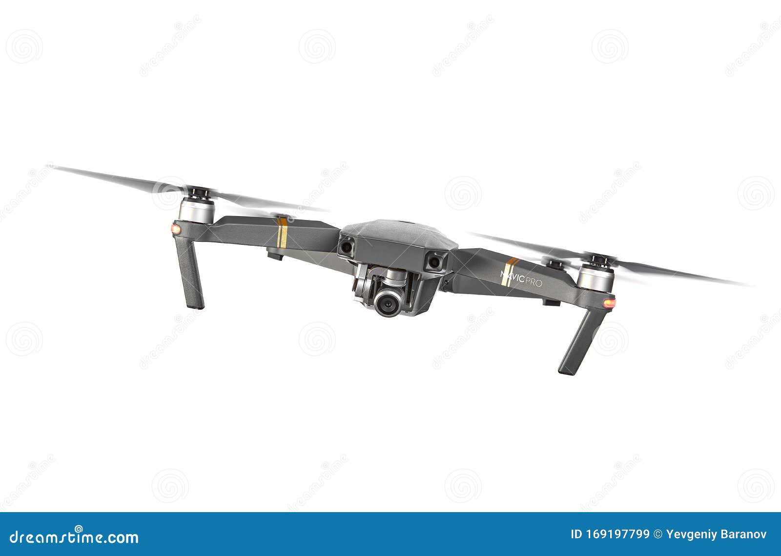 DJI Mavic Pro Drone in Flight, on White Background. One of the Most ...