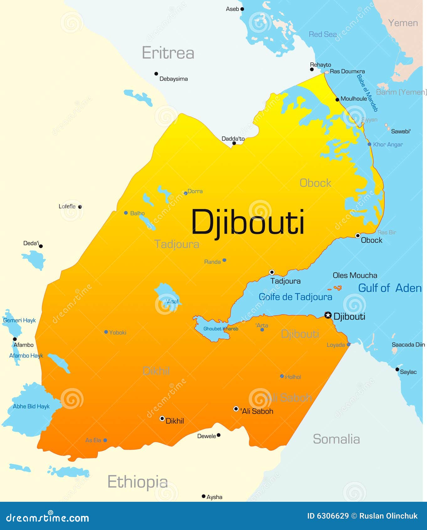 Djibouti stock vector. Illustration of african, global - 6306629