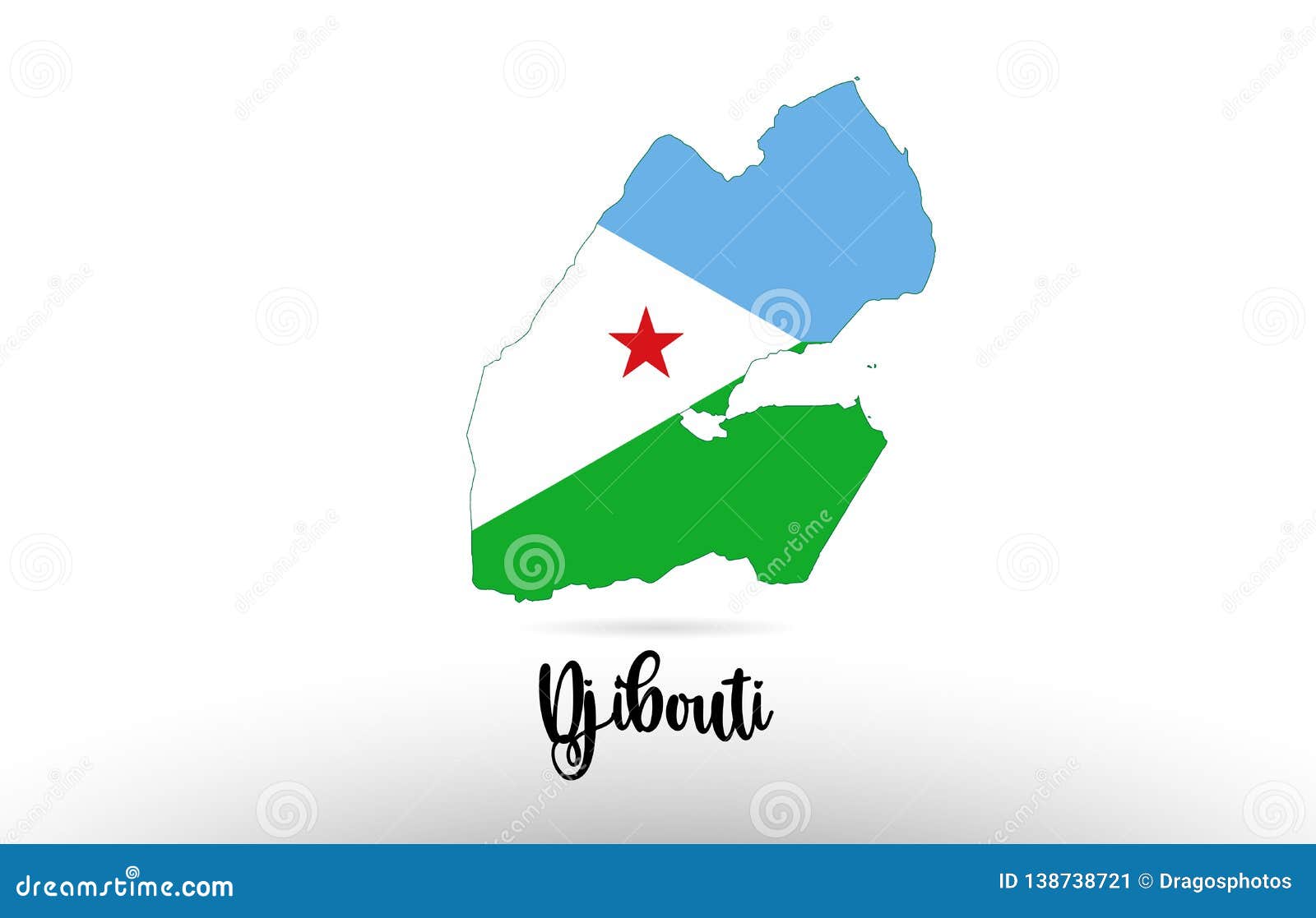 Djibouti Country Flag Inside Map Contour Design Icon Logo Stock Vector ... Djibouti Country Flag Inside Map Contour Design Icon Logo Stock Vector ...