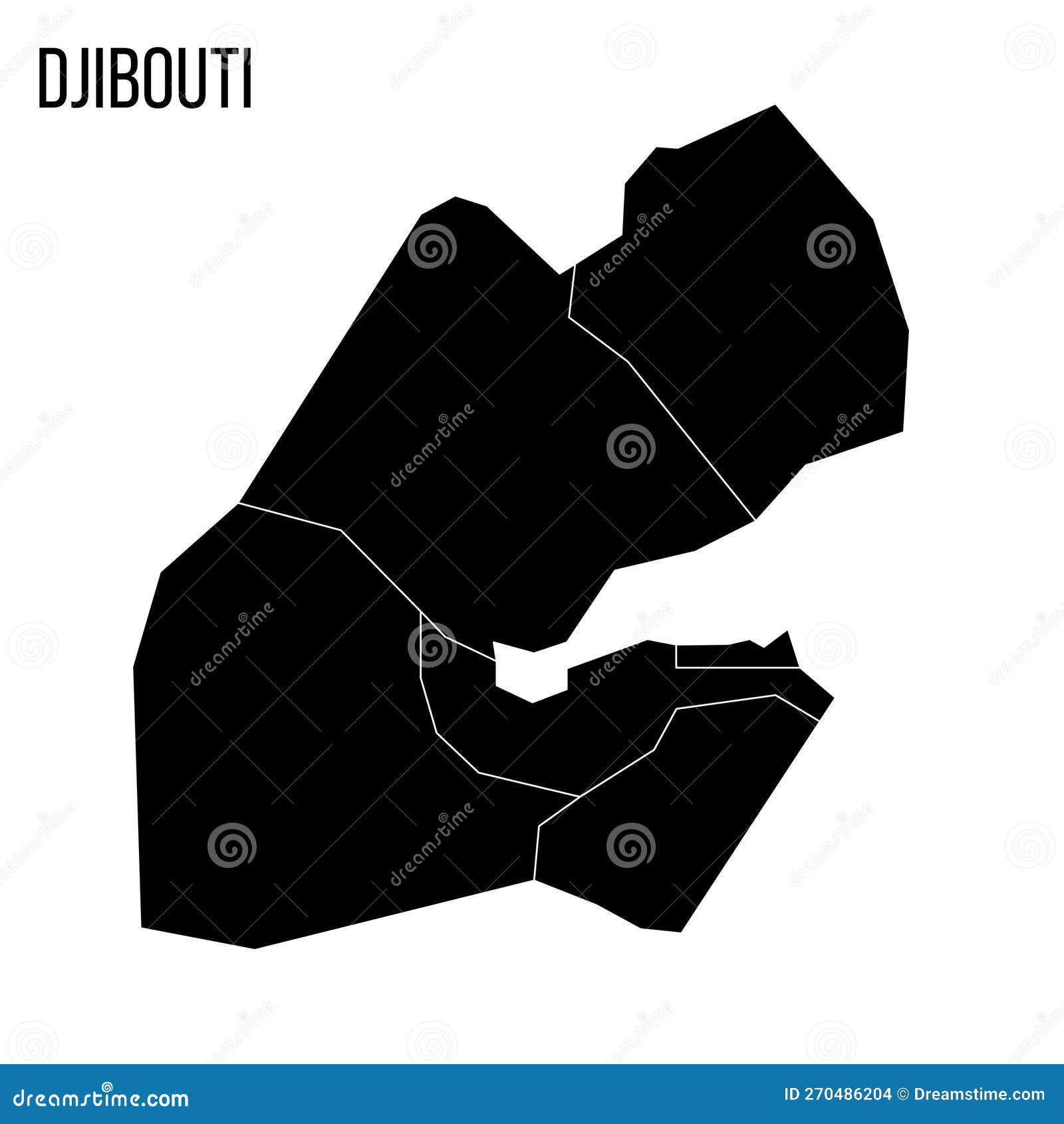Djibouti Political Map of Administrative Divisions Stock Vector ... Djibouti Political Map of Administrative Divisions Stock Vector ...