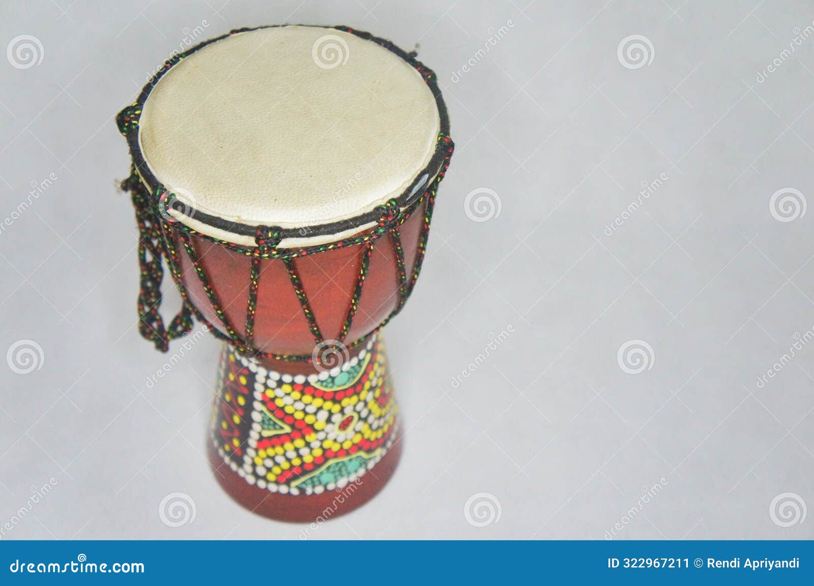 Djimbe or Jimbe Musical Instrument Stock Image - Image of white, music ...