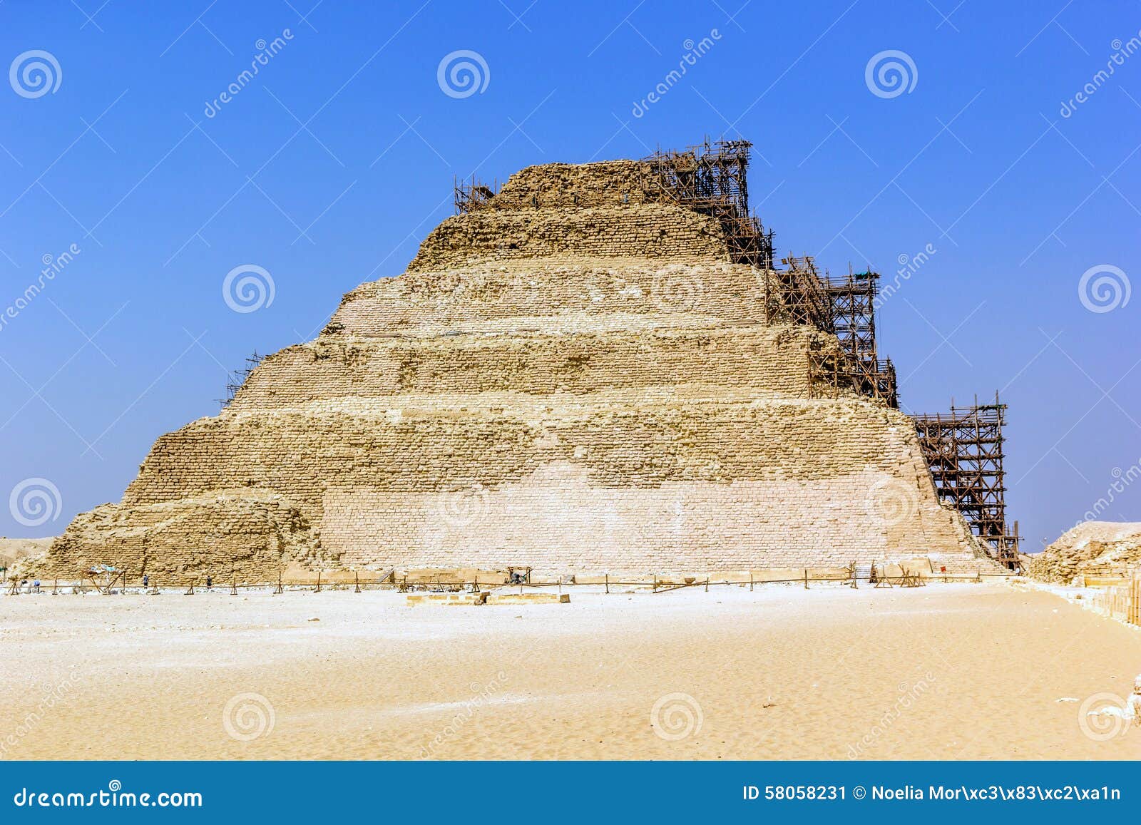 Djoser pyramid stock image. Image of saqqara, stone, egypt - 58058231