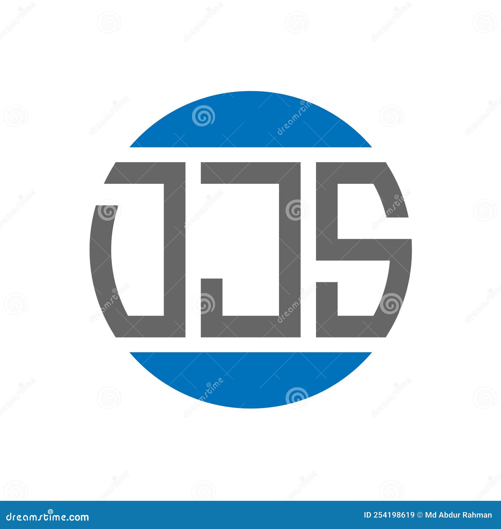 DJS Letter Logo Design on White Background. DJS Creative Initials ...