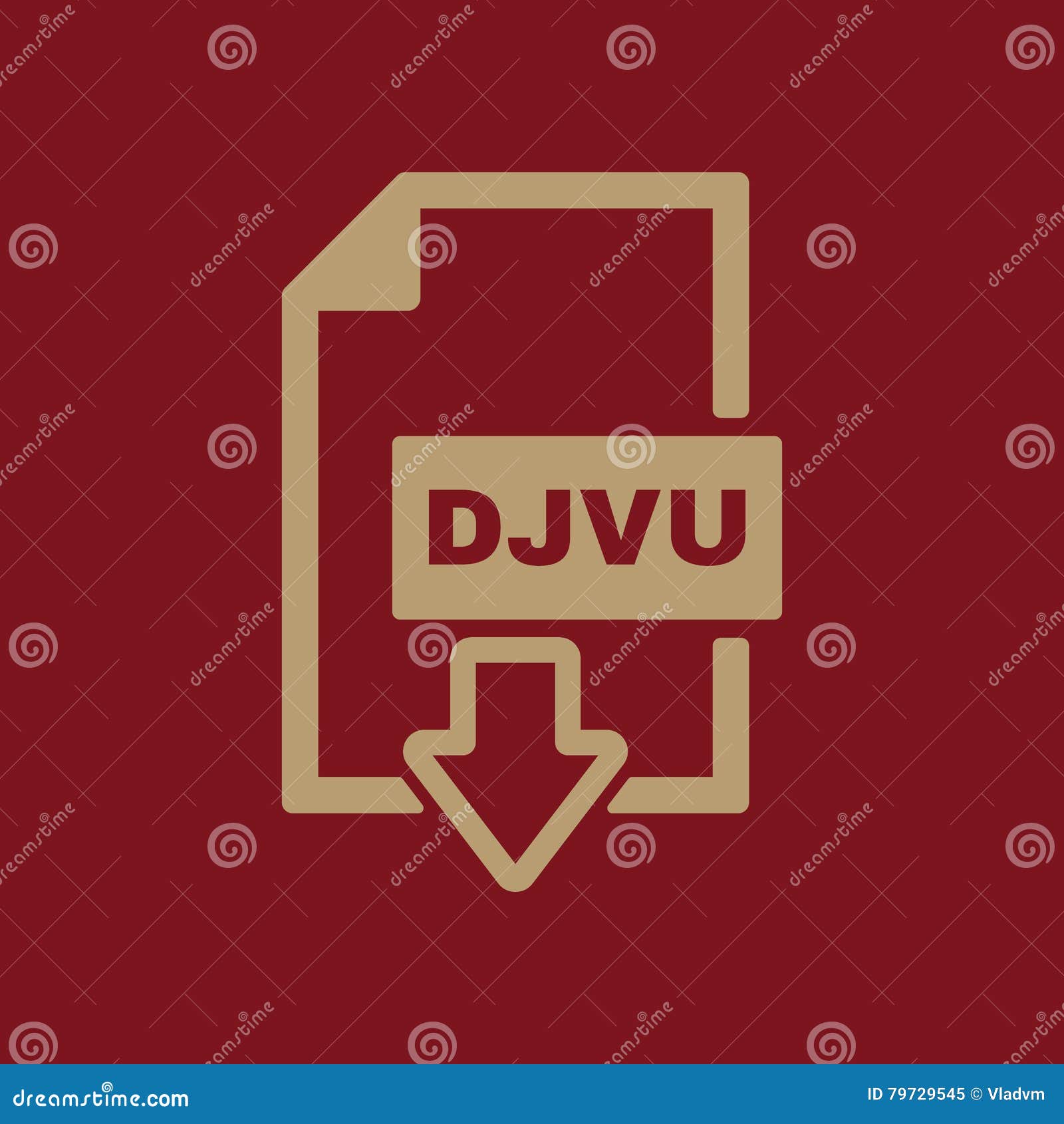 The DJVU Icon. File Format Symbol Stock Vector - Illustration of page ...