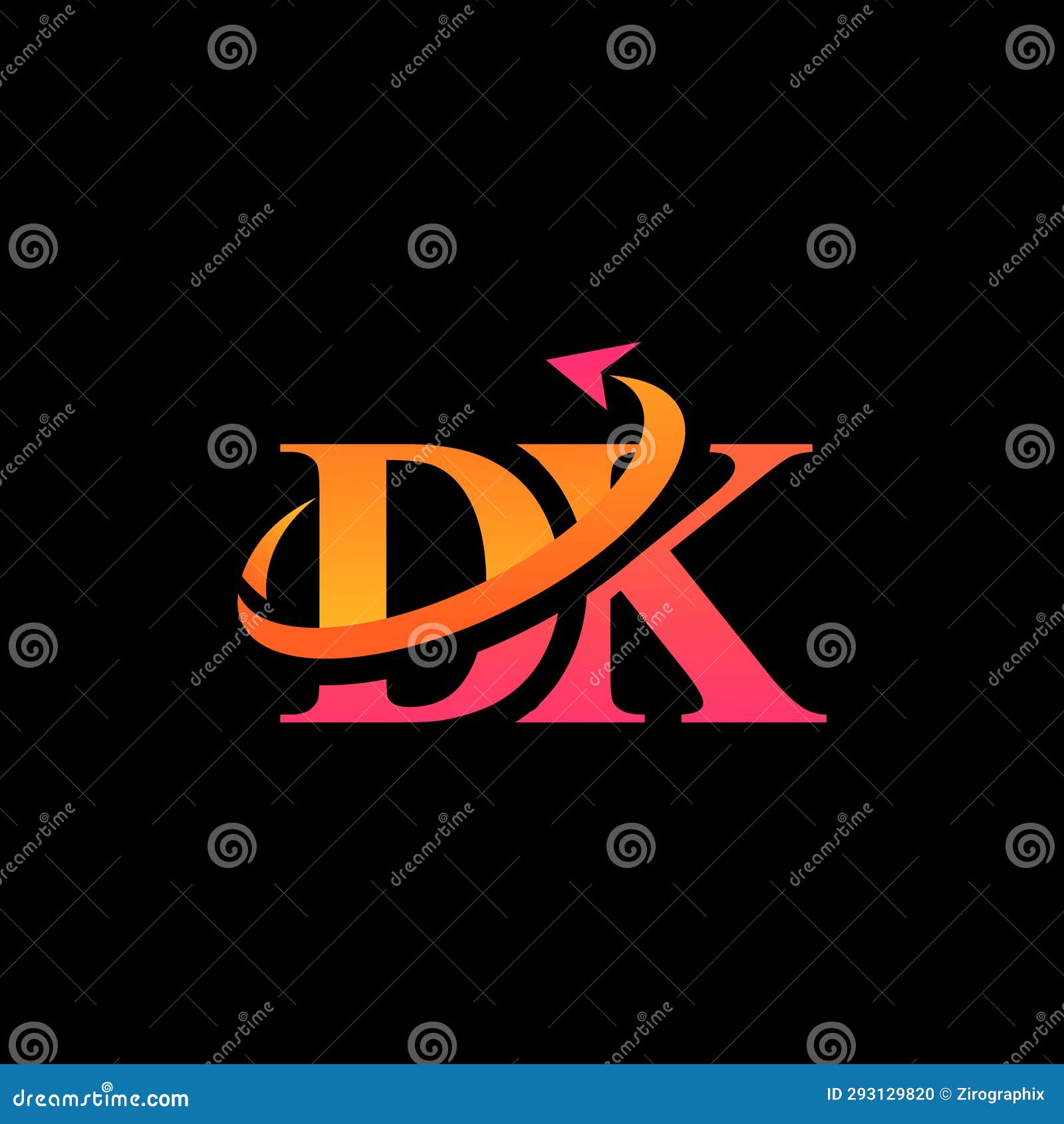 DK Aerospace Creative Logo Design Stock Illustration - Illustration of ...
