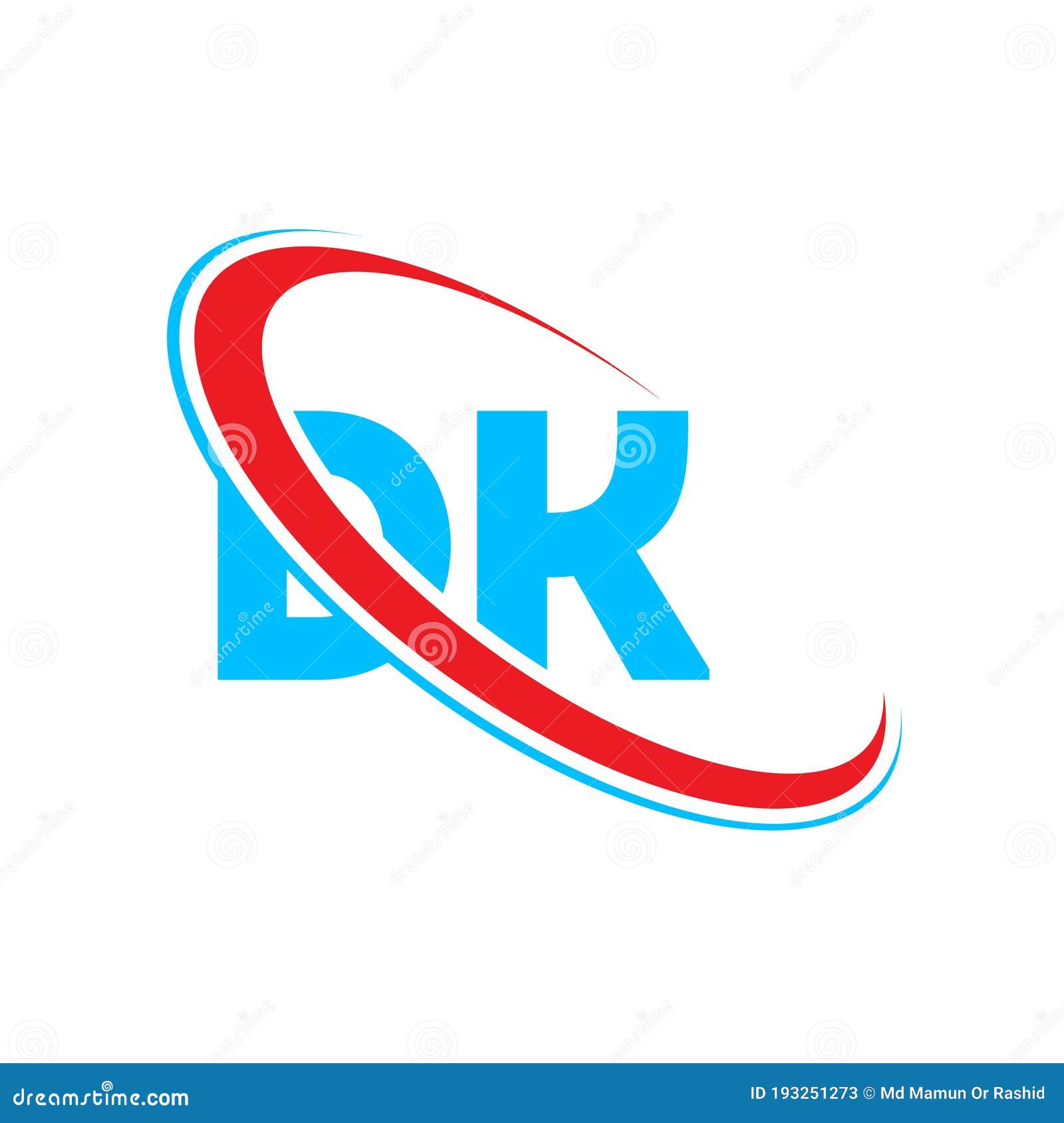 DK D K Letter Logo Design. Initial Letter DK Linked Circle Upercase ...