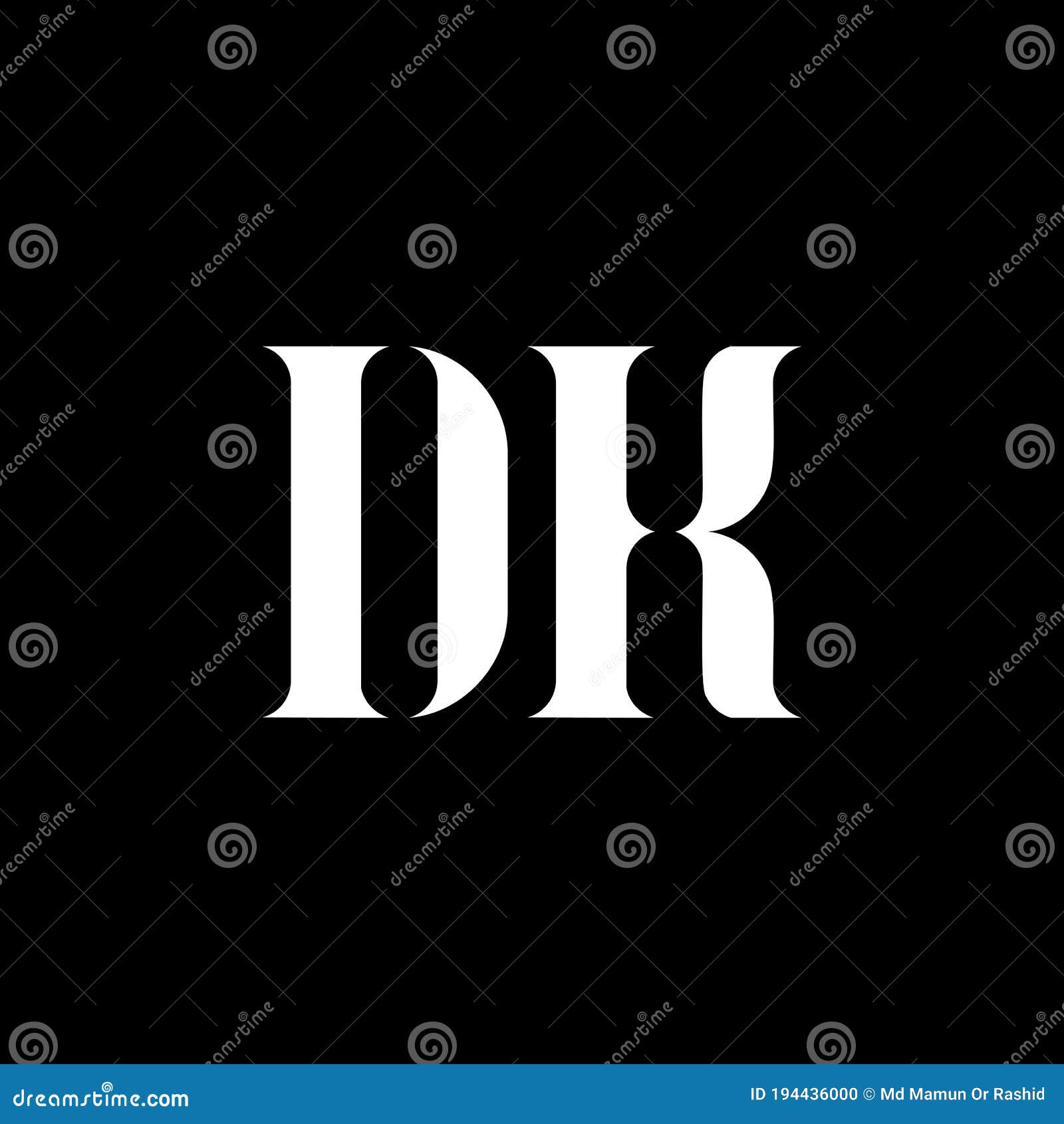 DK D K Letter Logo Design. Initial Letter DK Uppercase Monogram Logo ...
