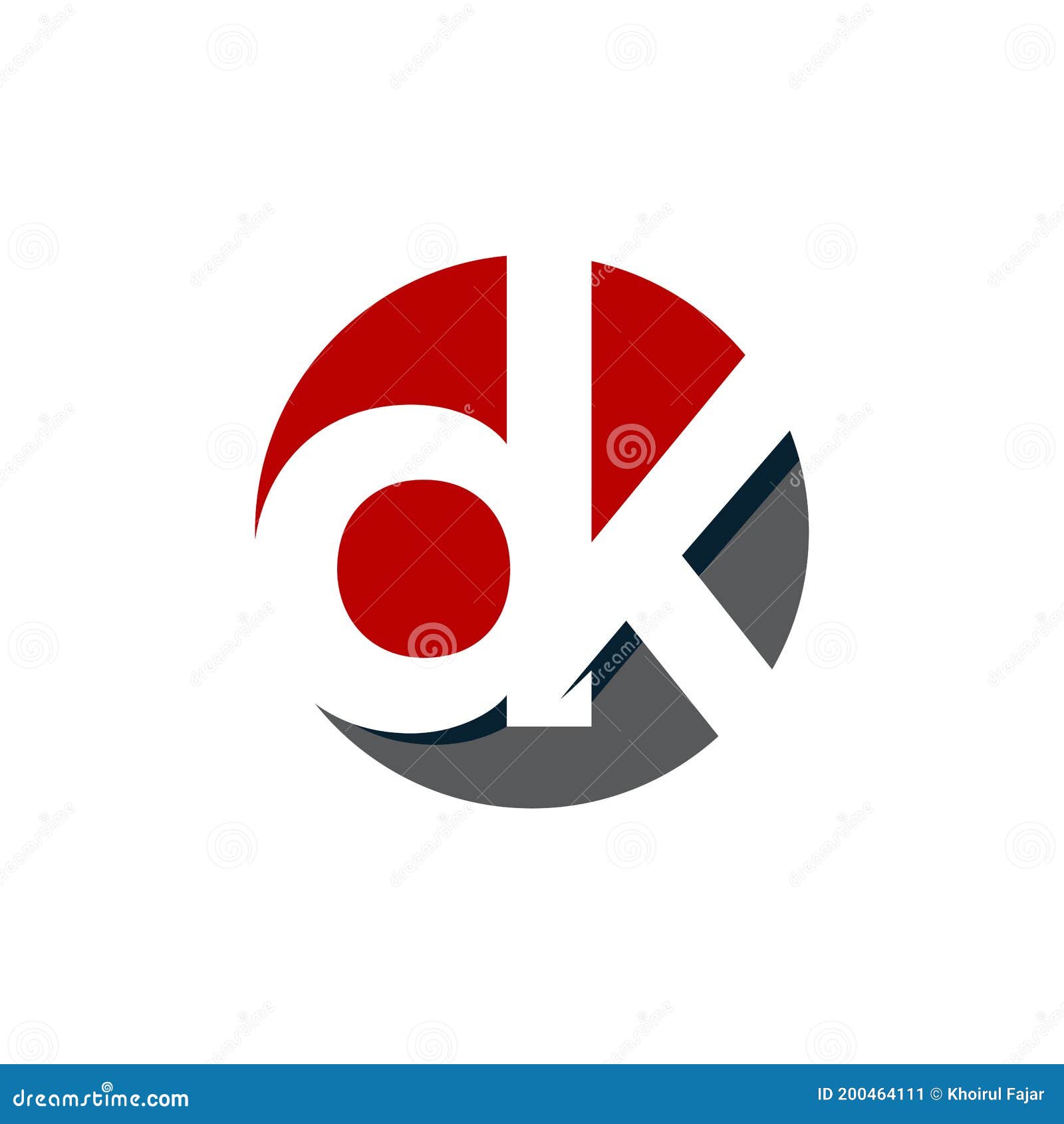 DK Initial Circle Logo Template Vector Stock Vector - Illustration of ...