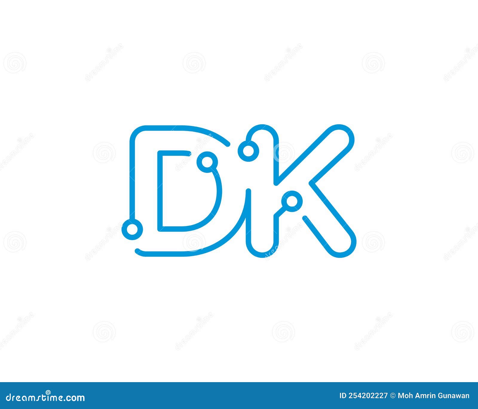 DK Letters, Electronic Circuit, Technology Logo Design Vector 001 Stock ...