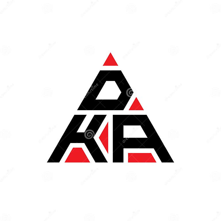 DKA Triangle Letter Logo Design with Triangle Shape. DKA Triangle Logo ...