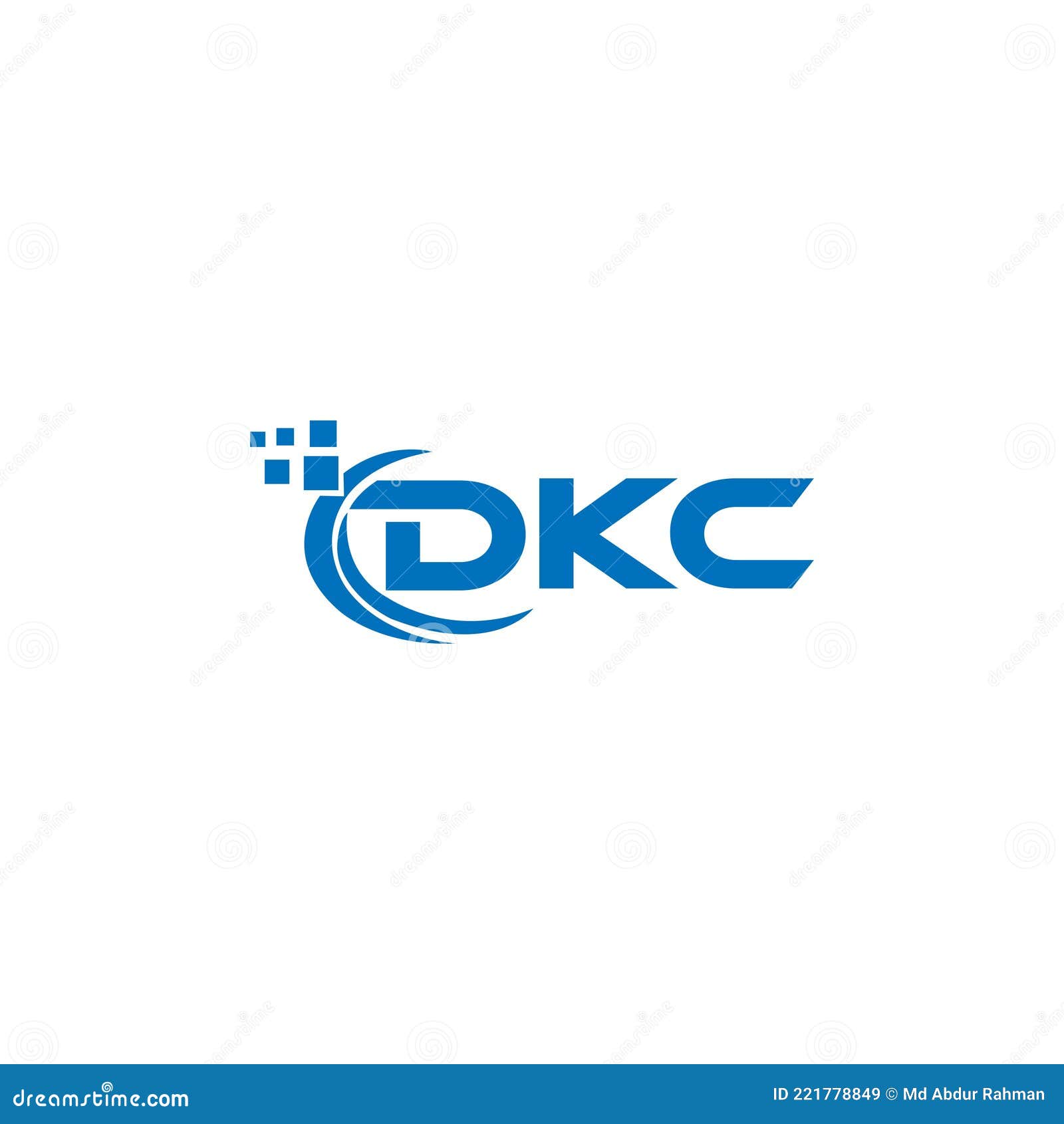 DKC Letter Logo Design on White Background. DKC Creative Initials ...