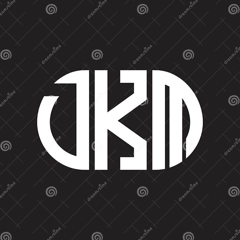 DKM Letter Logo Design on Black Background. DKM Creative Initials ...