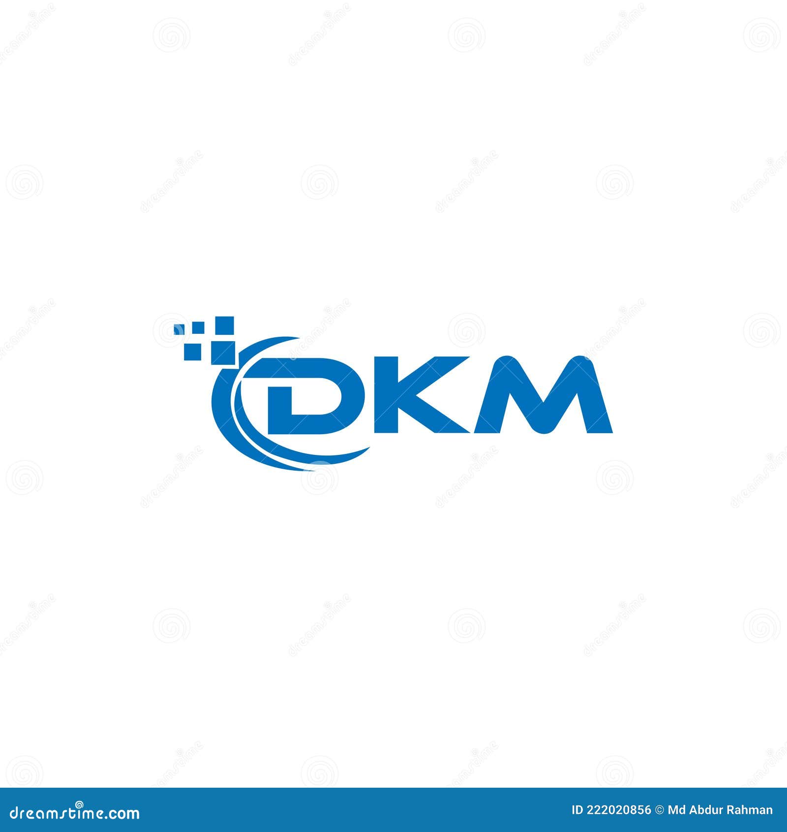 DKM Letter Logo Design on White Background. DKM Creative Initials ...