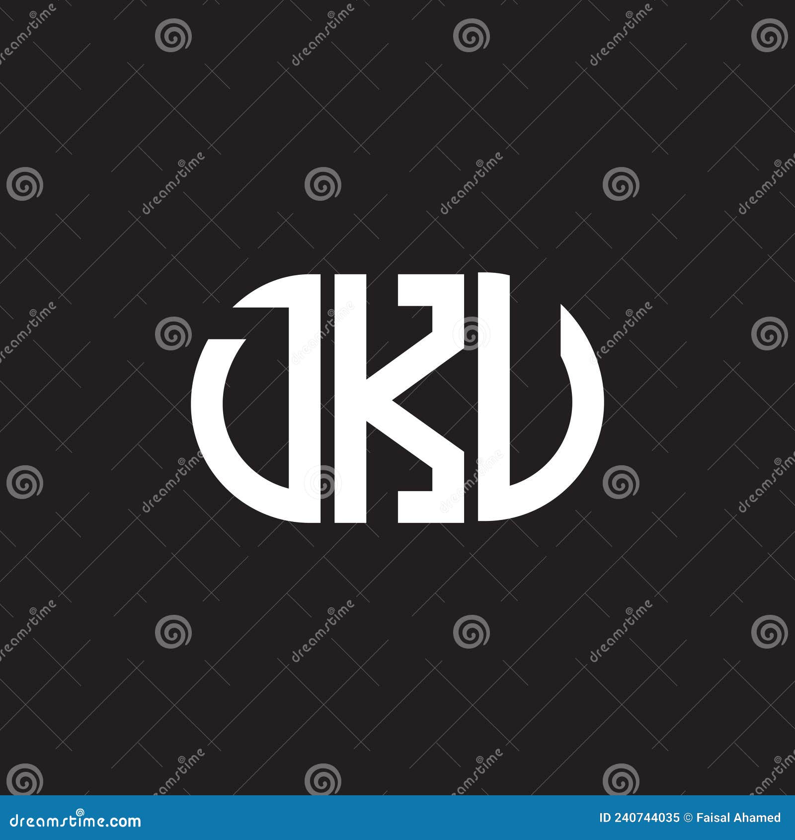 DKV Letter Logo Design on Black Background. DKV Creative Initials ...