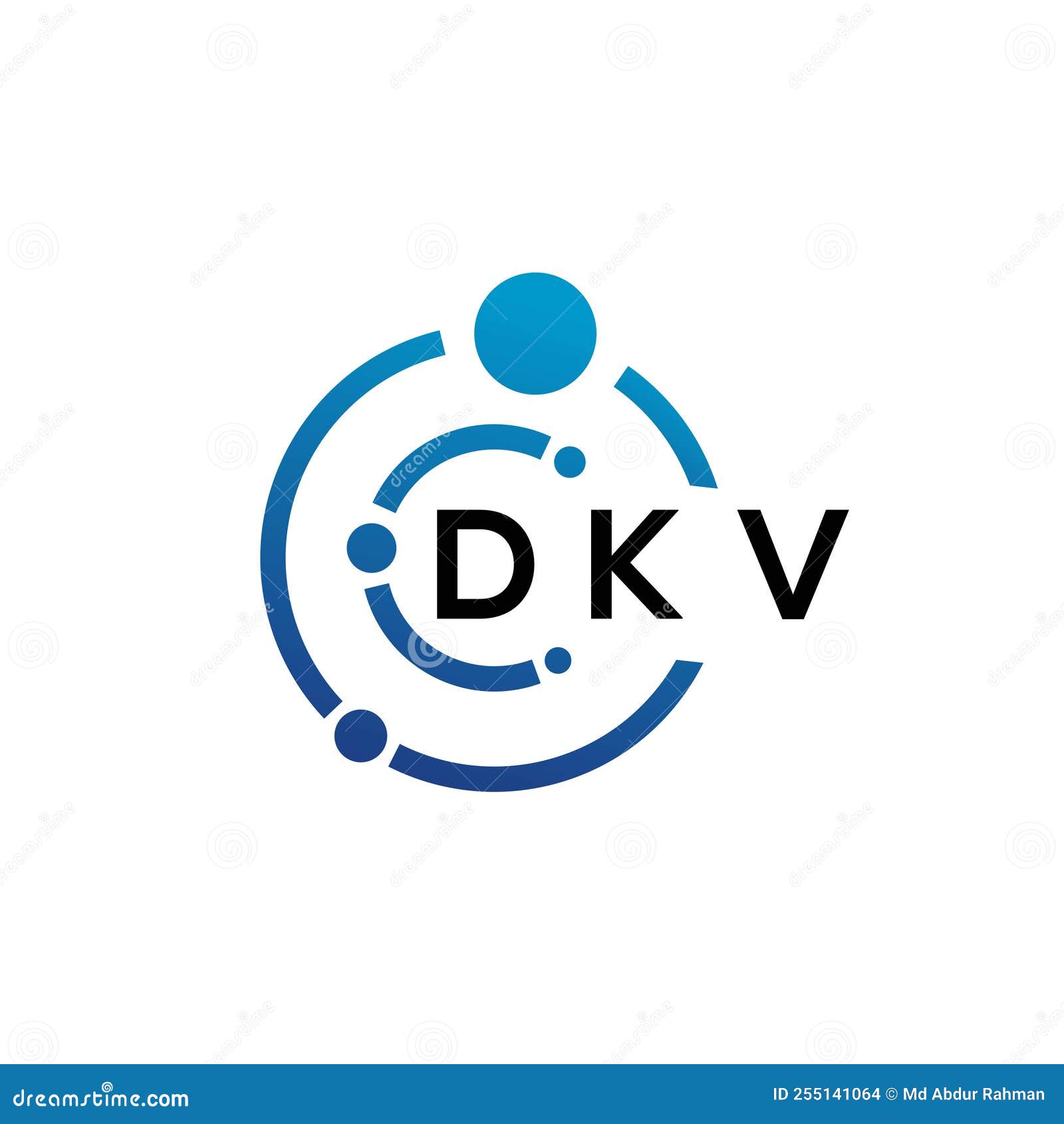 DKV Letter Logo Design on White Background. DKV Creative Initials ...