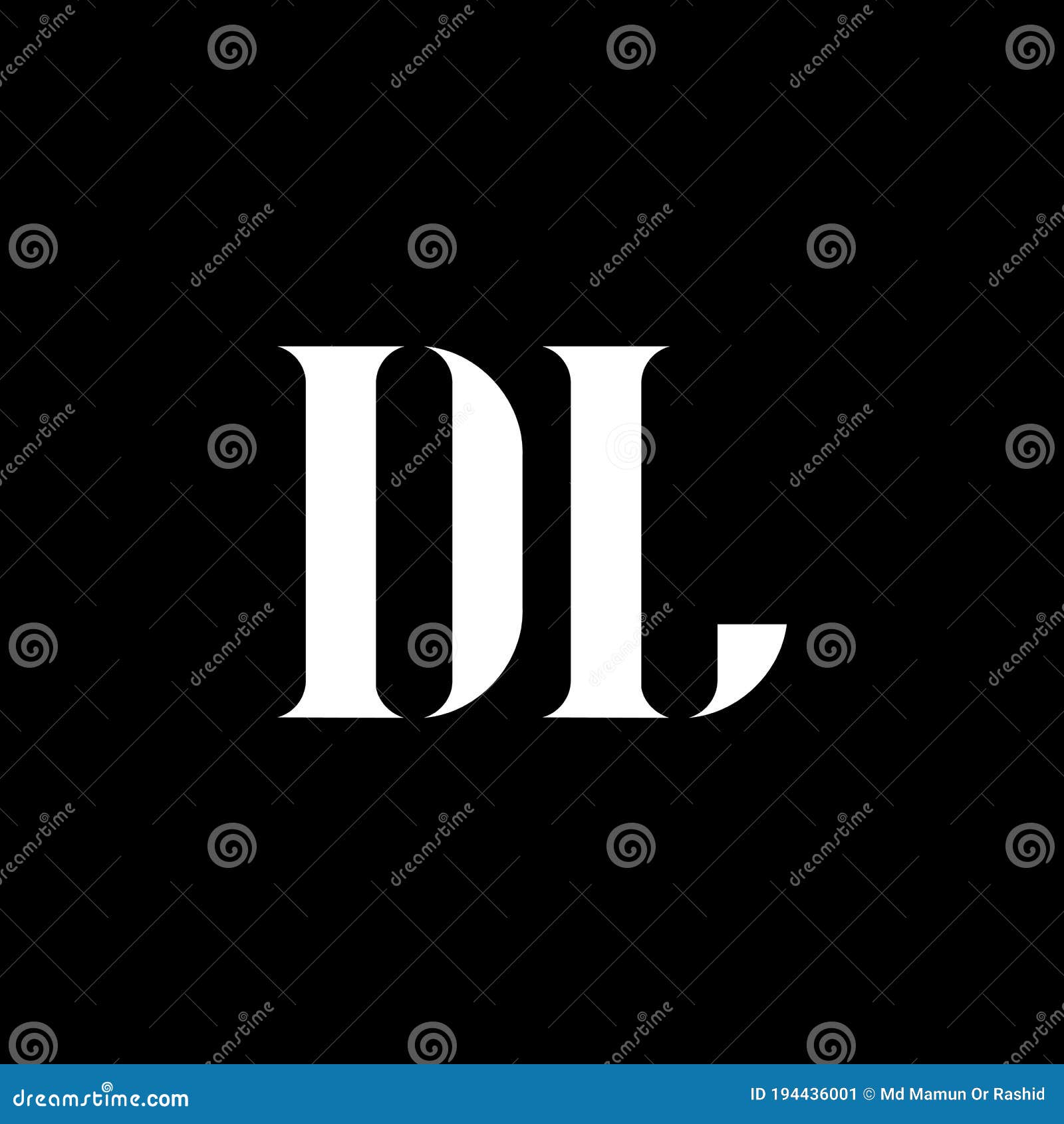 DL D L Letter Logo Design. Initial Letter DL Uppercase Monogram Logo ...