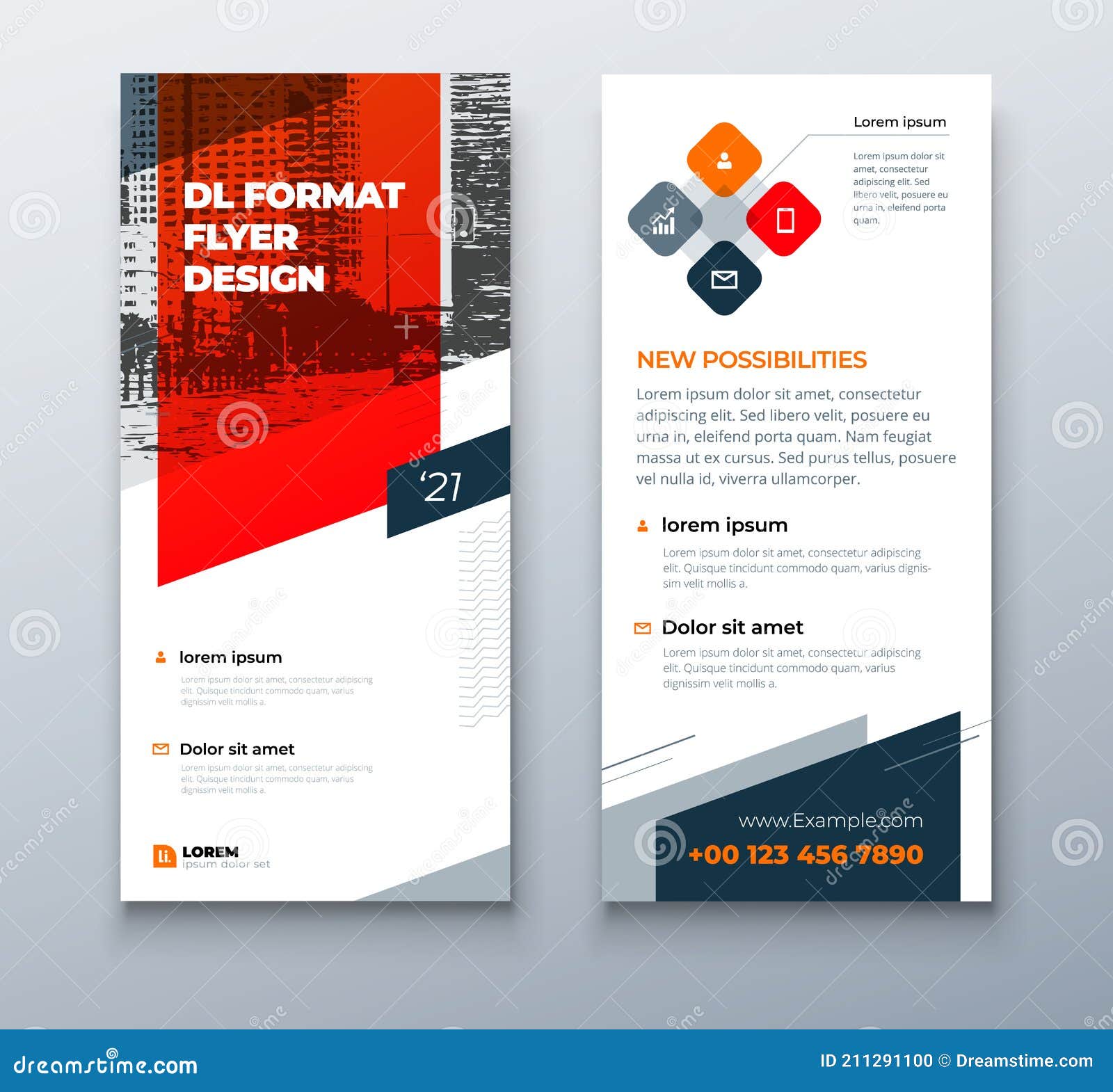 DL Flyer Design Layout. Black Red DL Corporate Business Template For ...