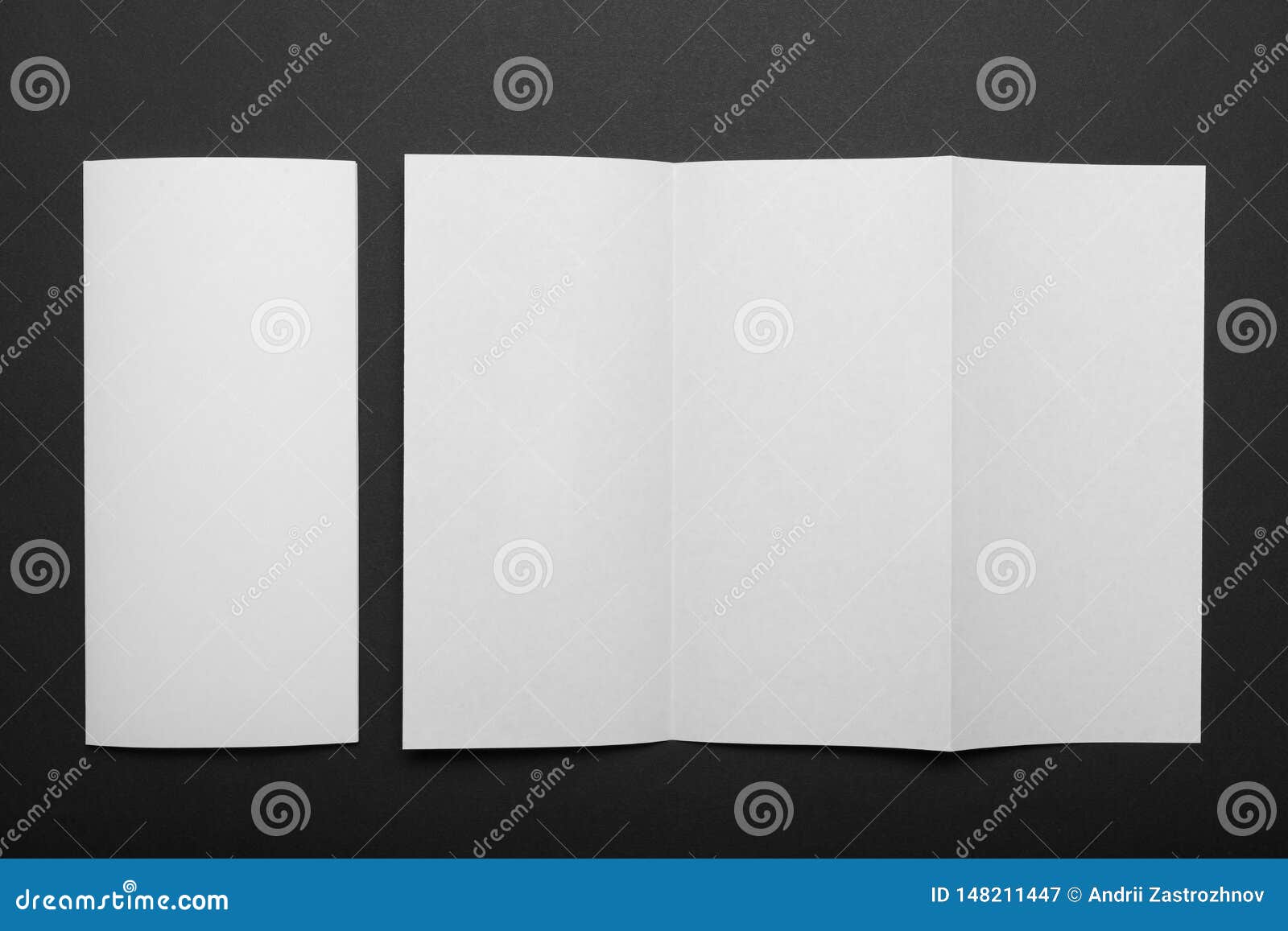 DL Flyer Mockup, A4 Brochure Blank Stock Image - Image of paper, blank ...