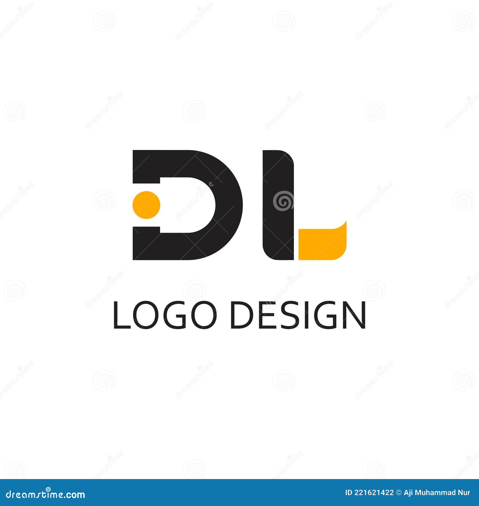 Colored Letter D and L for Logo Company Design Stock Vector ...