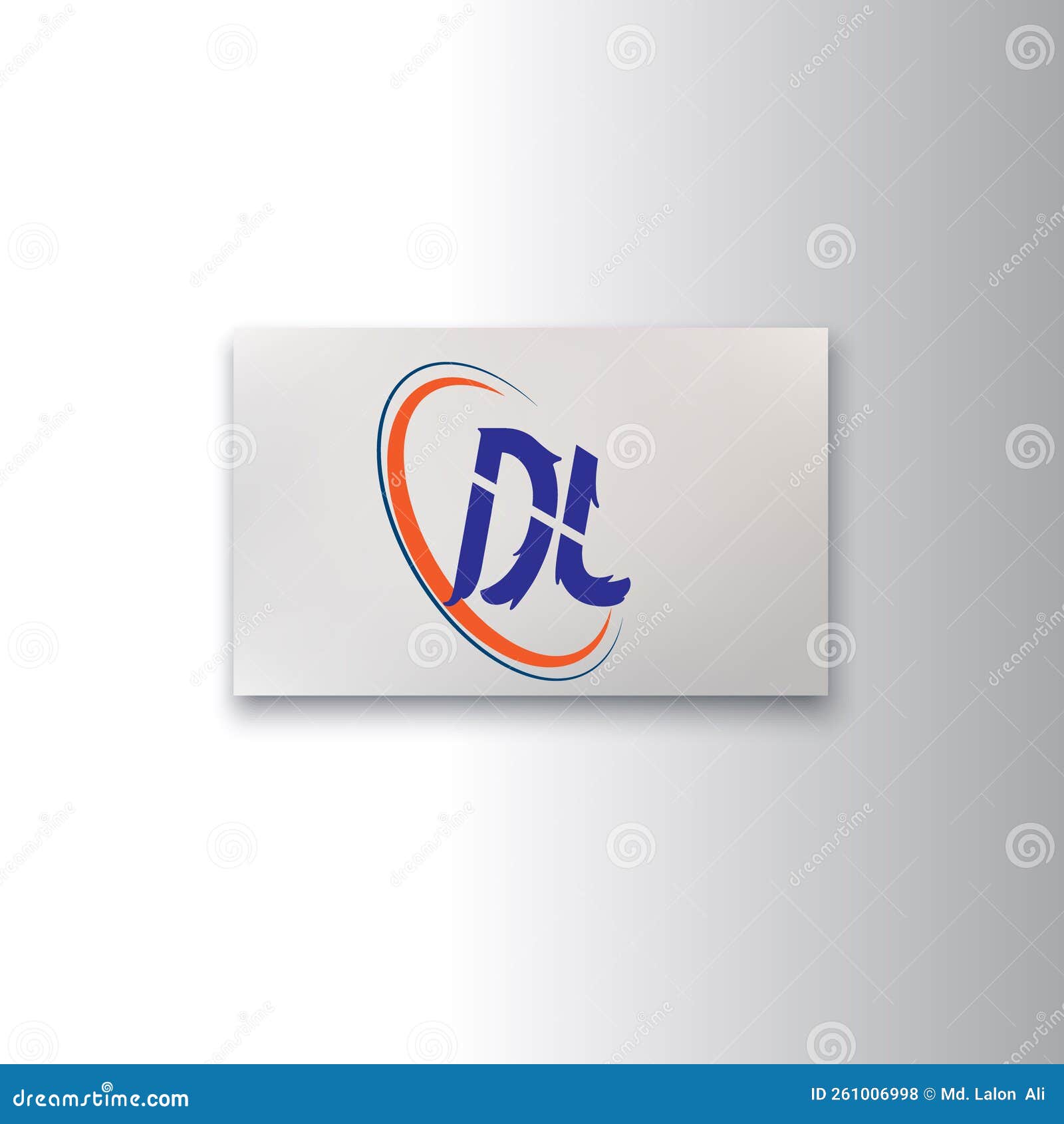 DL Text Logo Design stock vector. Illustration of letters - 261006998