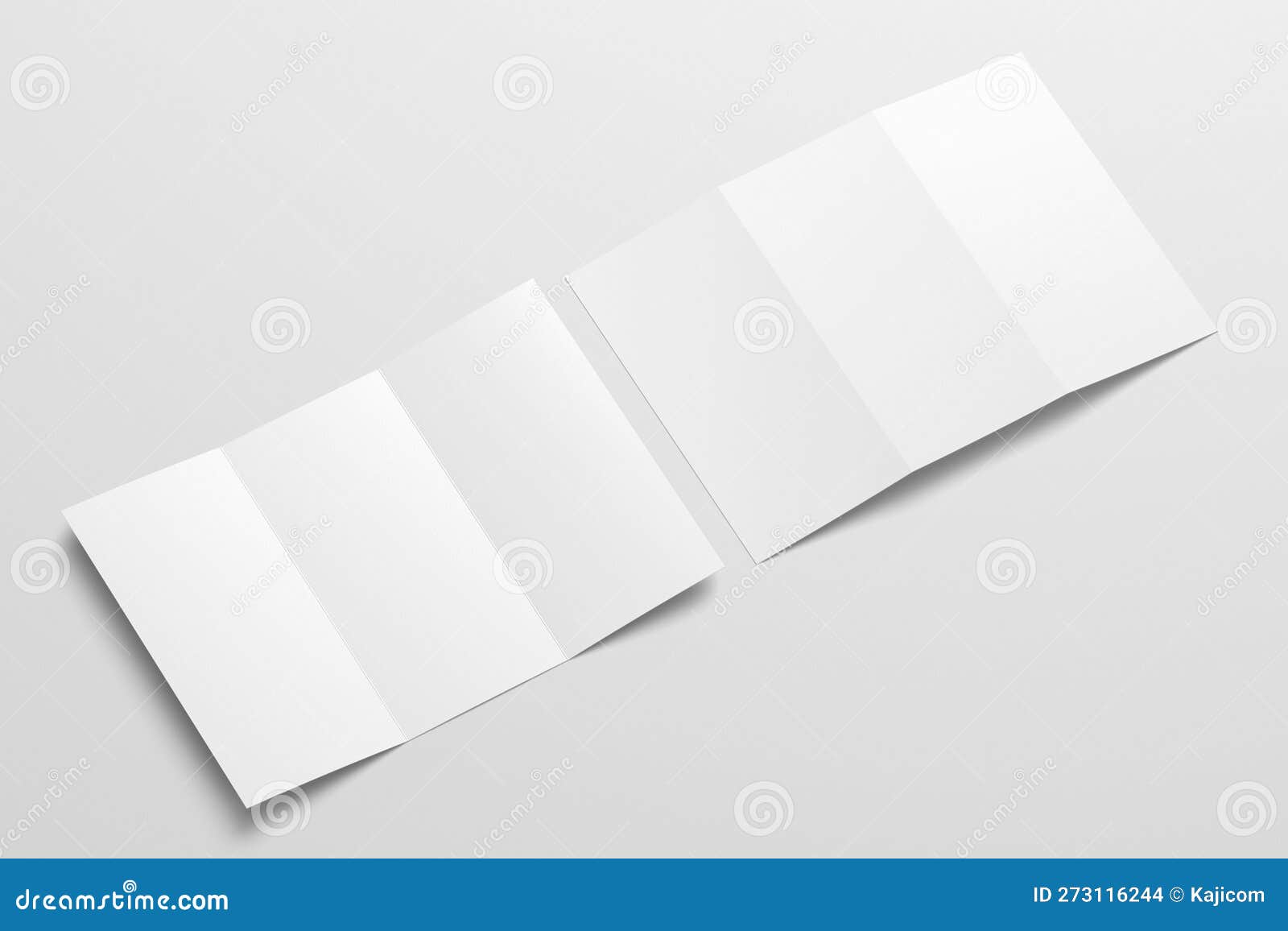 DL Tri-Fold Brochure 3D Rendering Stock Illustration - Illustration of ...