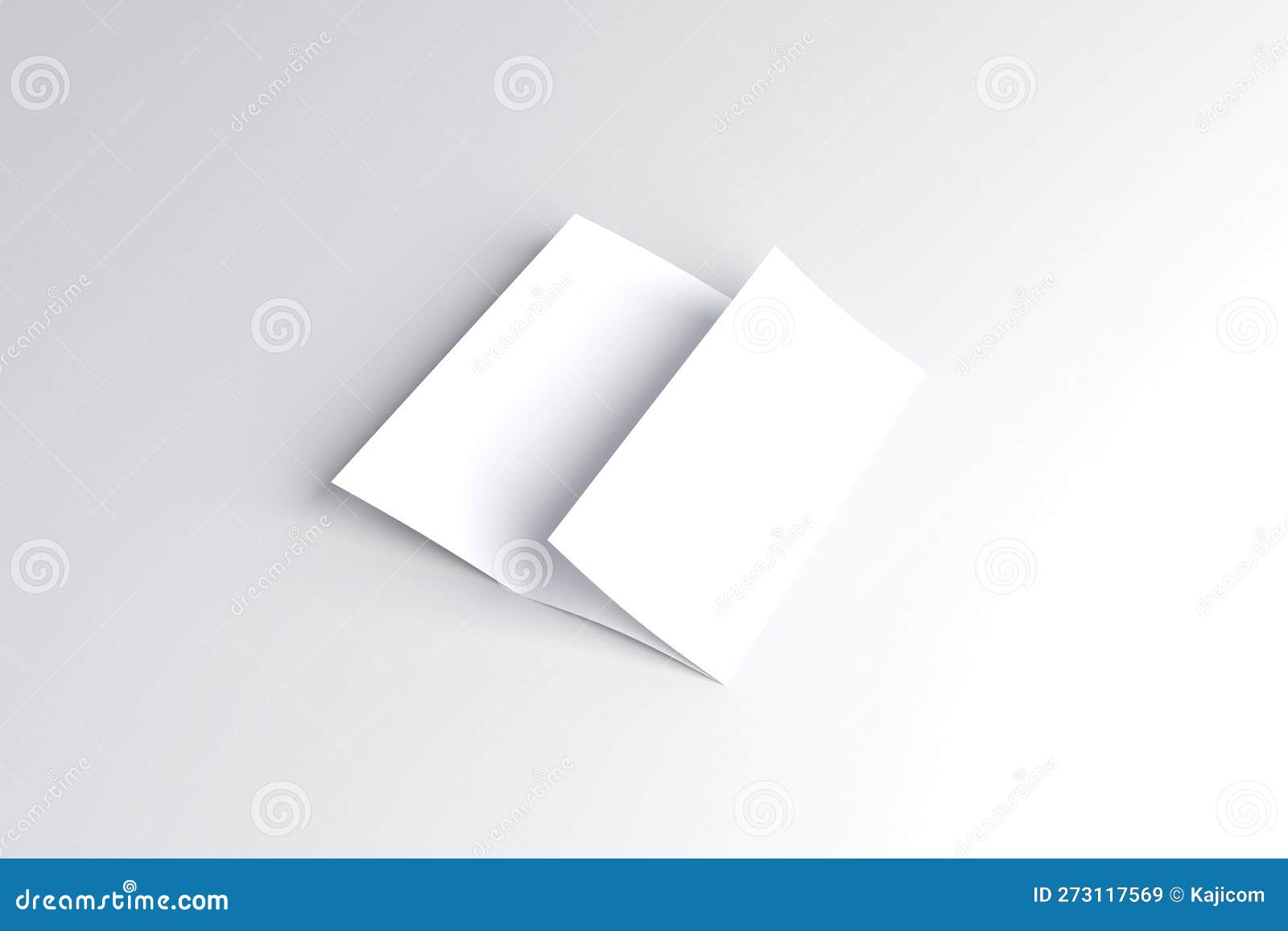 DL Tri-Fold Brochure 3D Rendering Stock Illustration - Illustration of ...