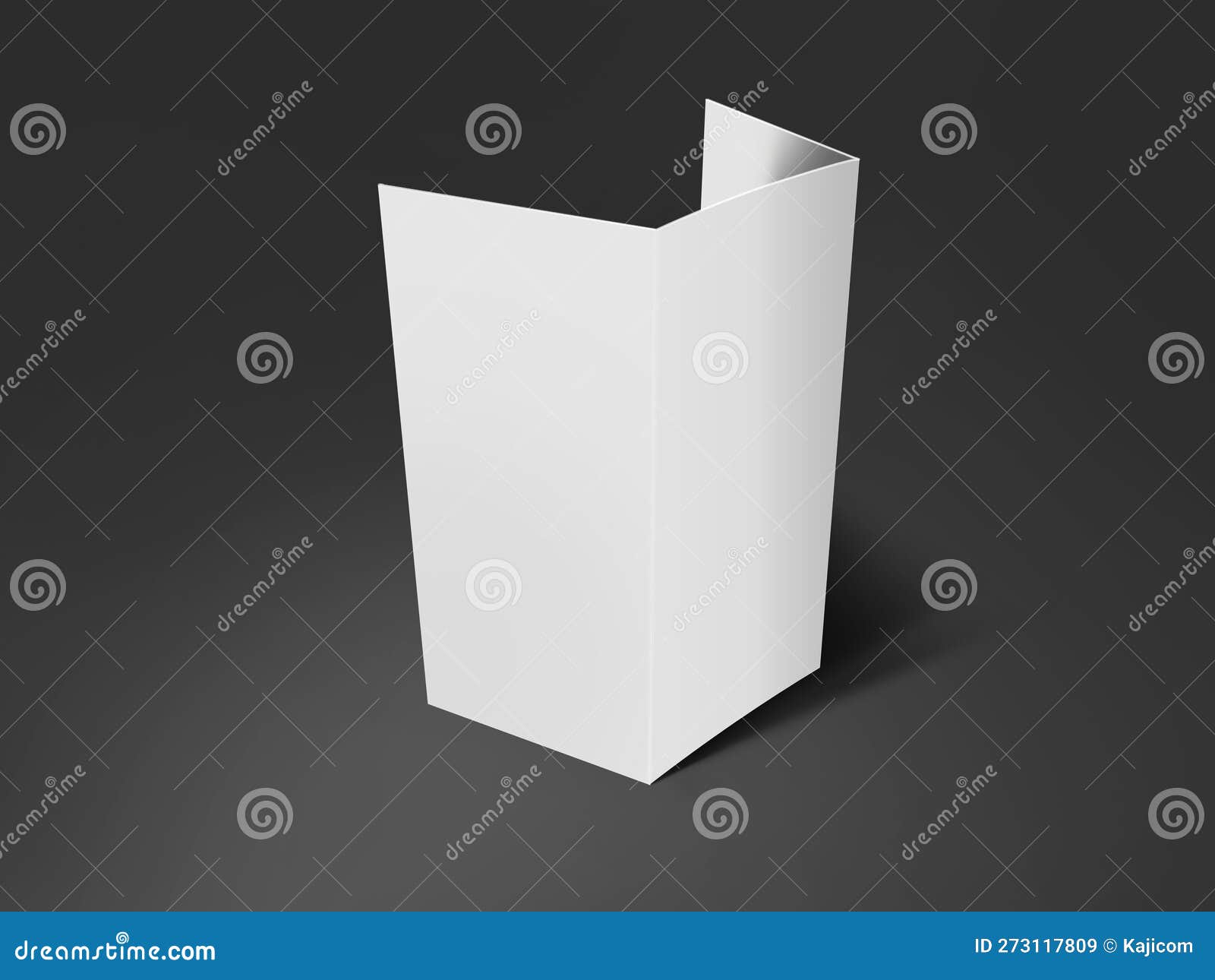 DL Tri-Fold Brochure 3D Rendering Stock Illustration - Illustration of ...