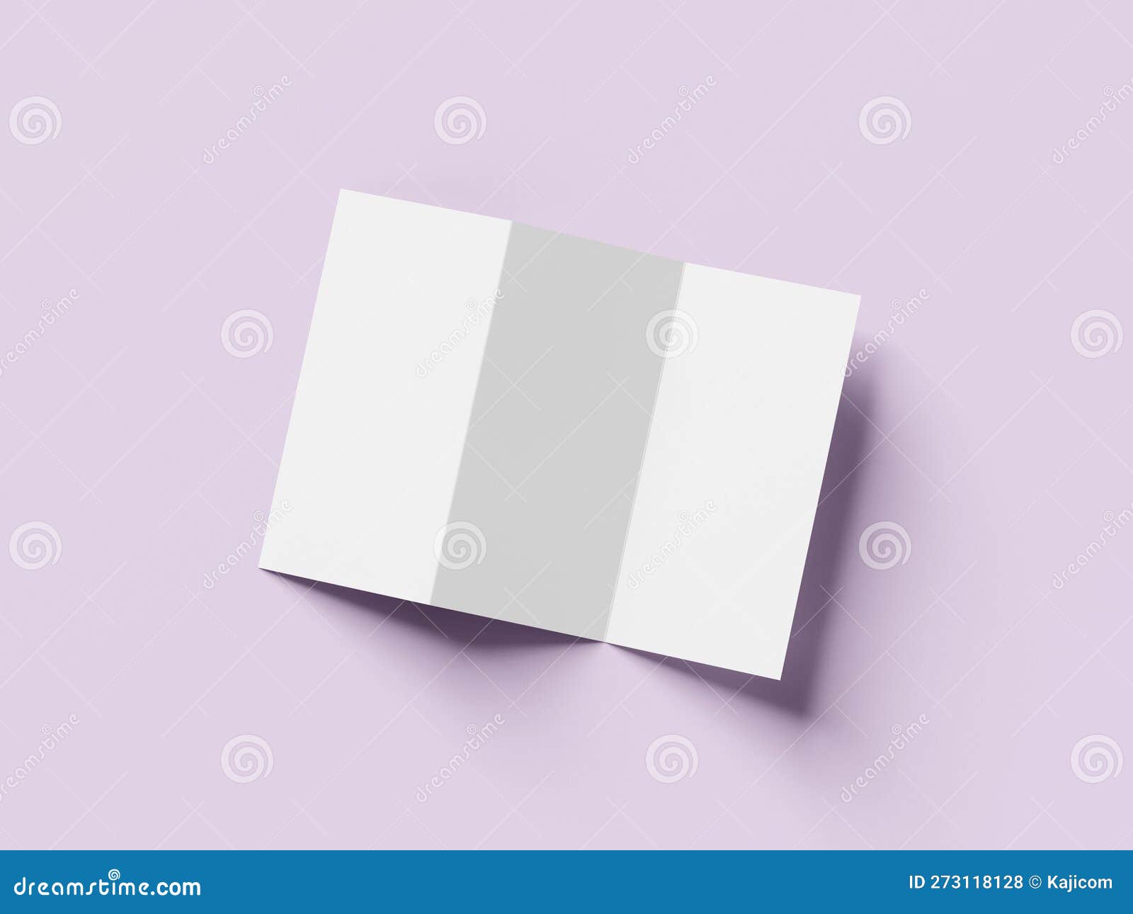 3D Visualization Tri Fold Blank Template, Euro Booklet, A4 Flyer Size ...