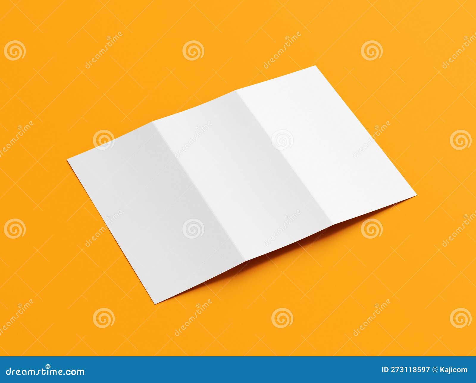 DL Tri-Fold Brochure 3D Rendering Stock Image - Image of promotion ...