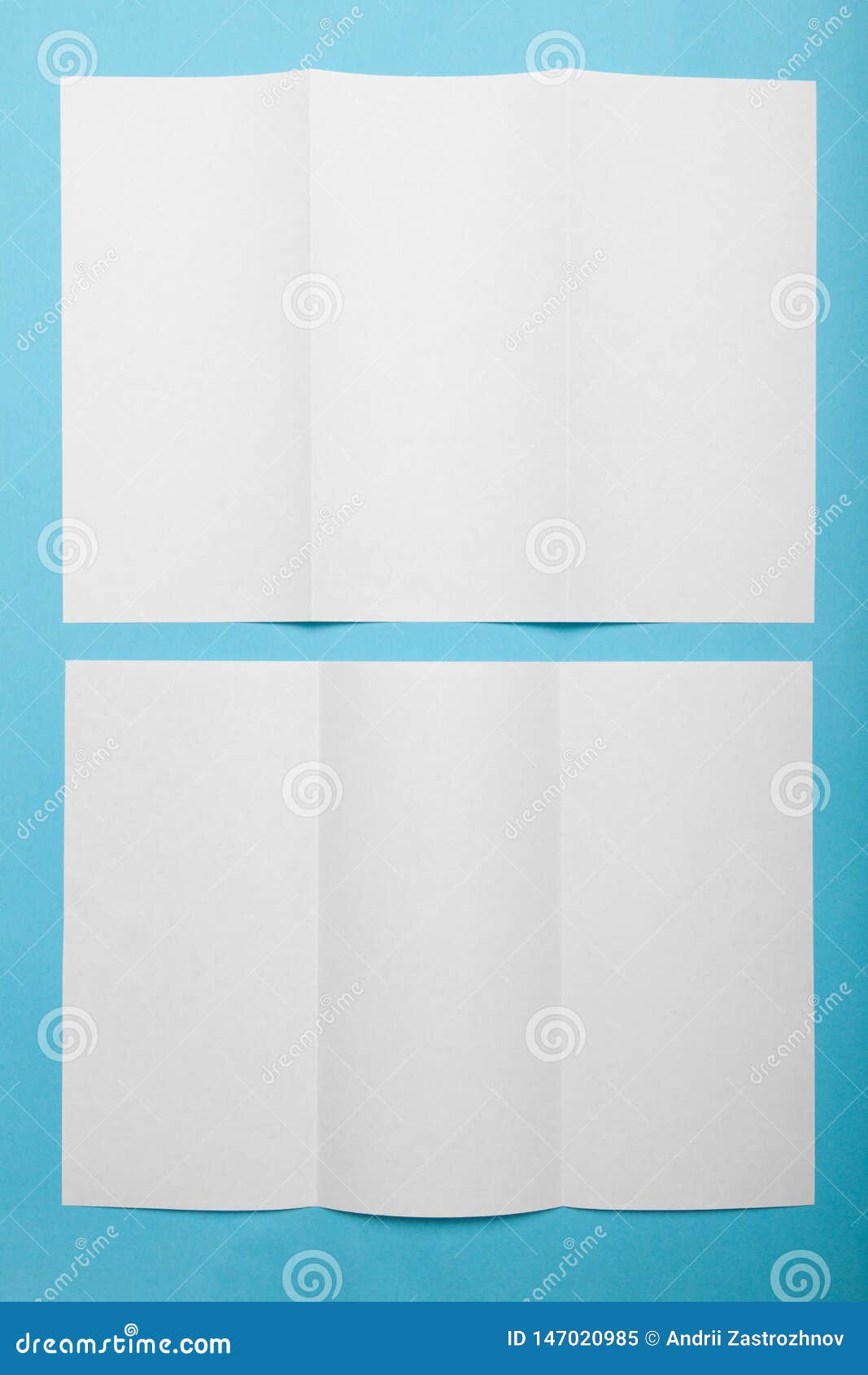 Dl Trifold Mockup Flyer Leaflet. Front and Back Pages Stock Image ...