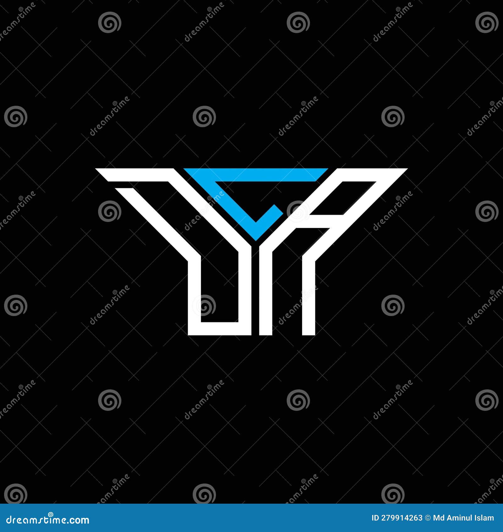 DLA Letter Logo Creative Design with Vector Graphic, DLA Stock Vector ...