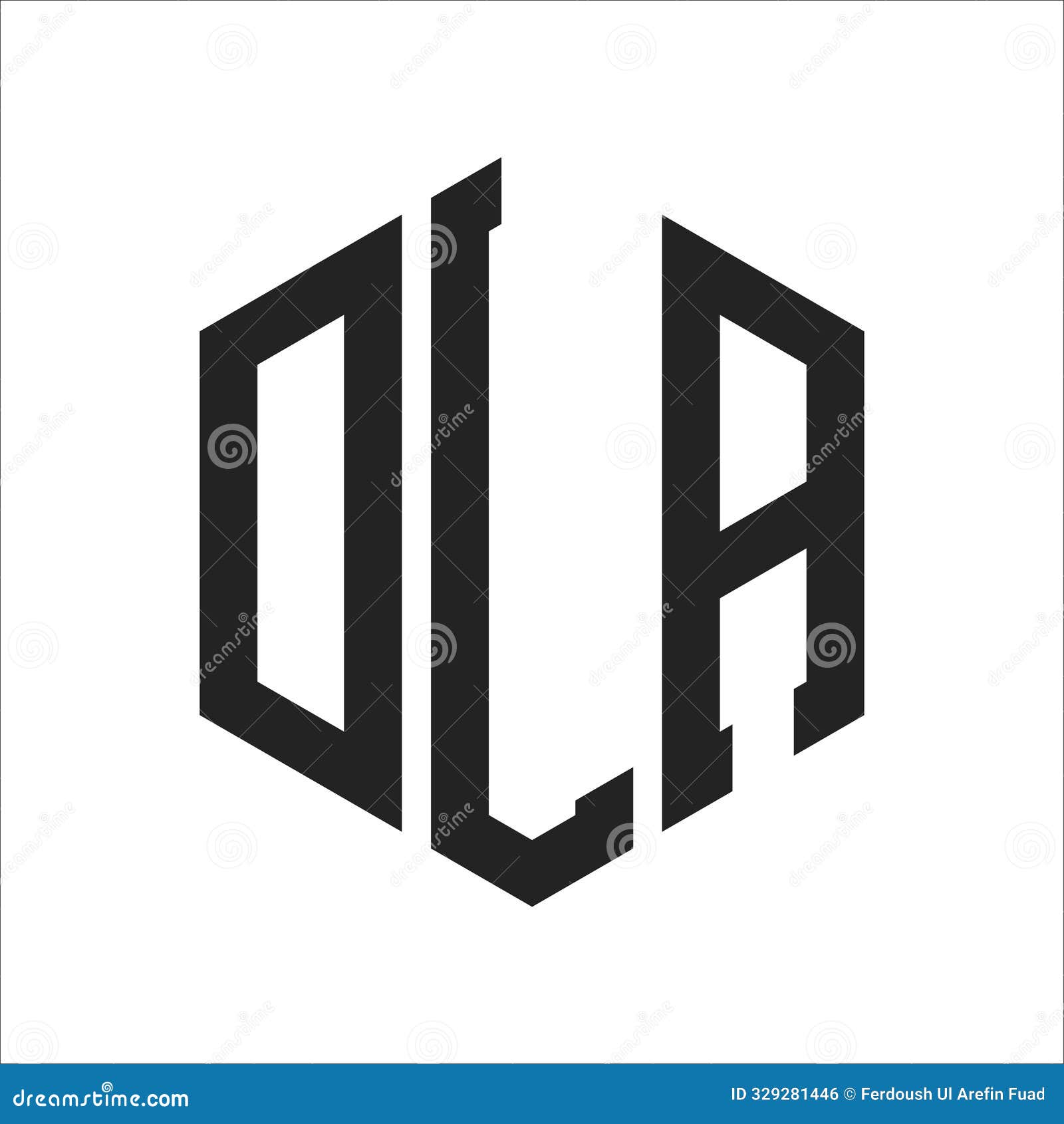 DLA Logo Design. Initial Letter DLA Monogram Logo Using Hexagon Shape ...