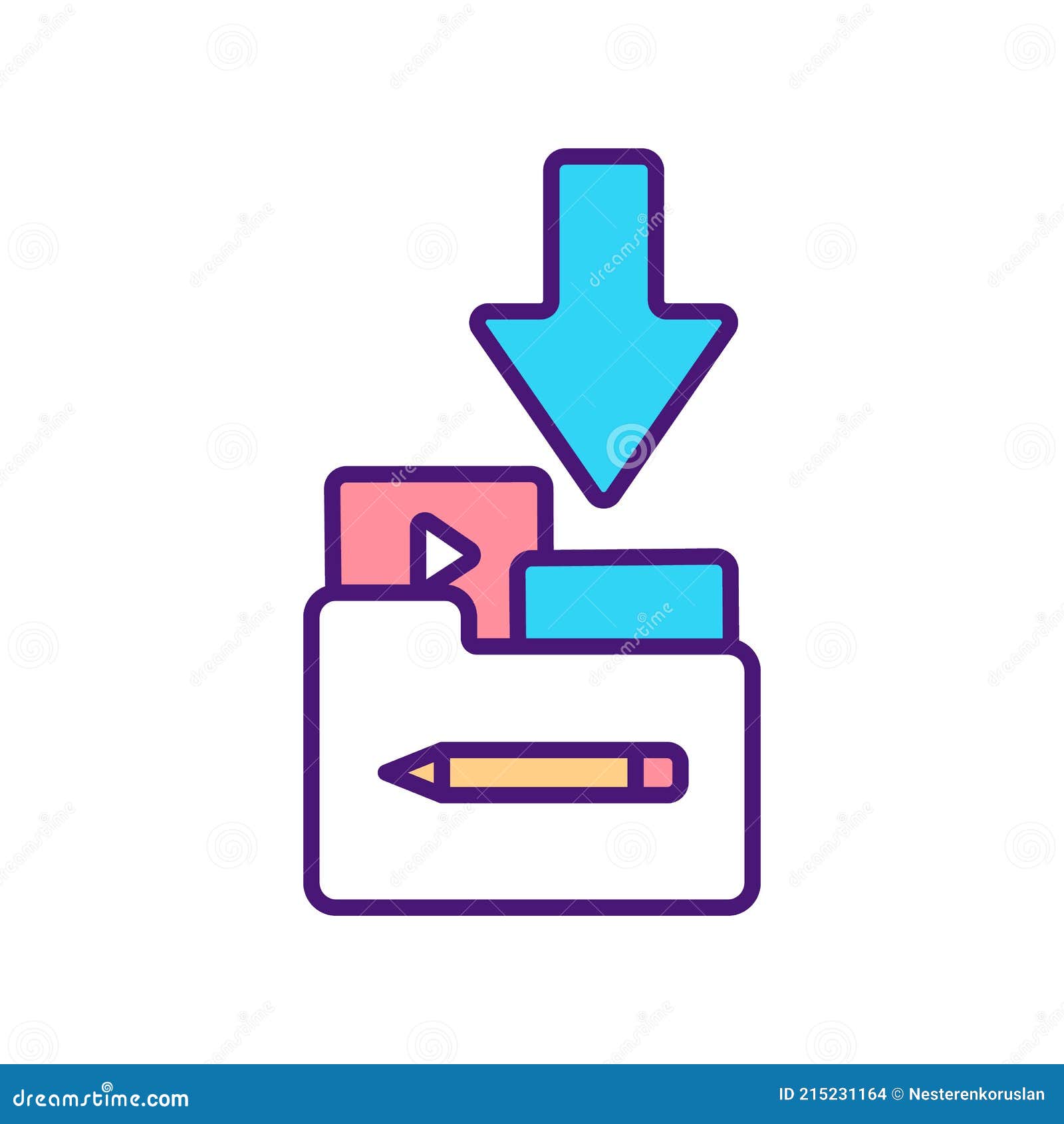 Downloadable Content Concept Icon Vector Illustration | CartoonDealer ...