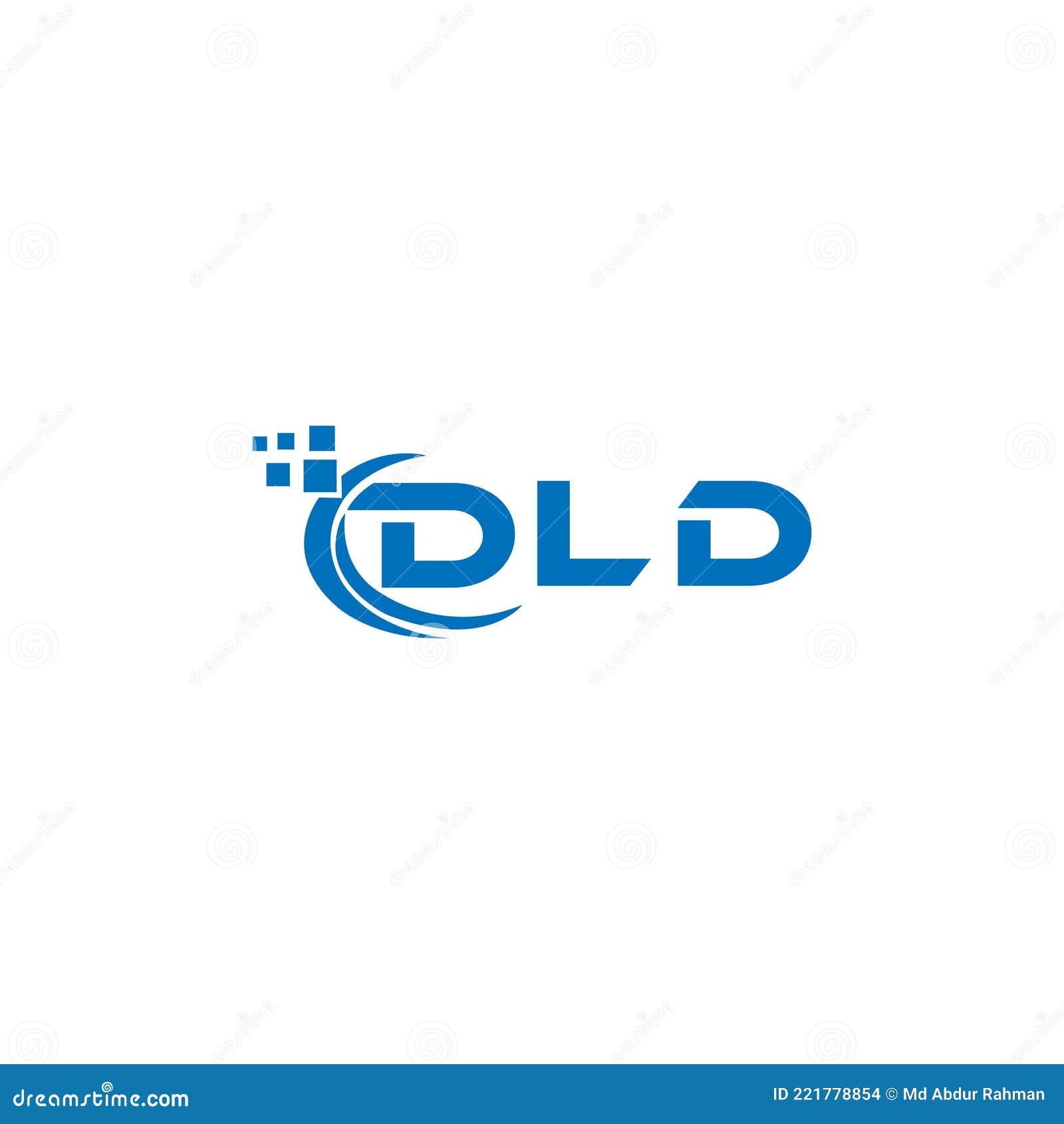 DLD Letter Logo Design on White Background. DLD Creative Initials ...
