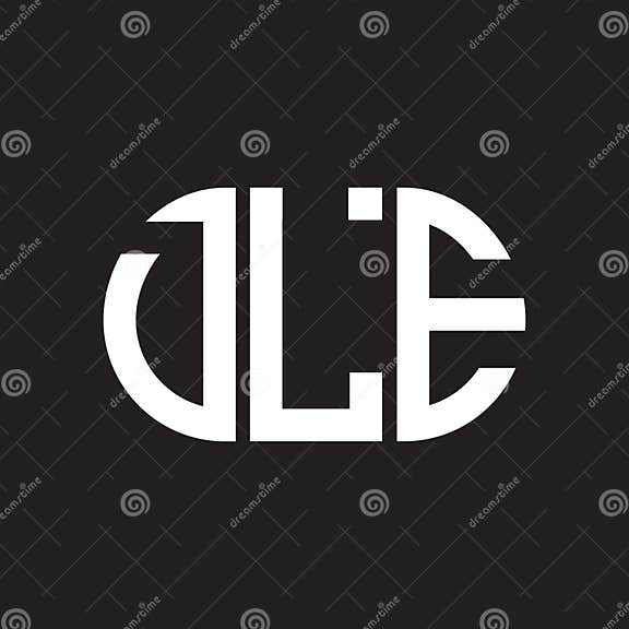 DLE Letter Logo Design on Black Background. DLE Creative Initials ...
