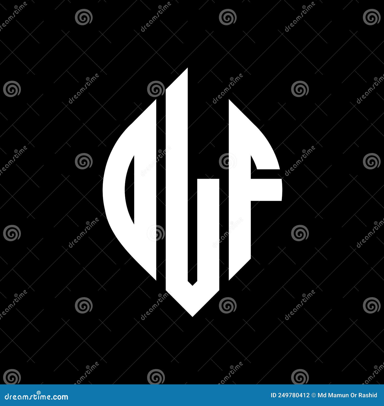 DLF Circle Letter Logo Design with Circle and Ellipse Shape. DLF ...