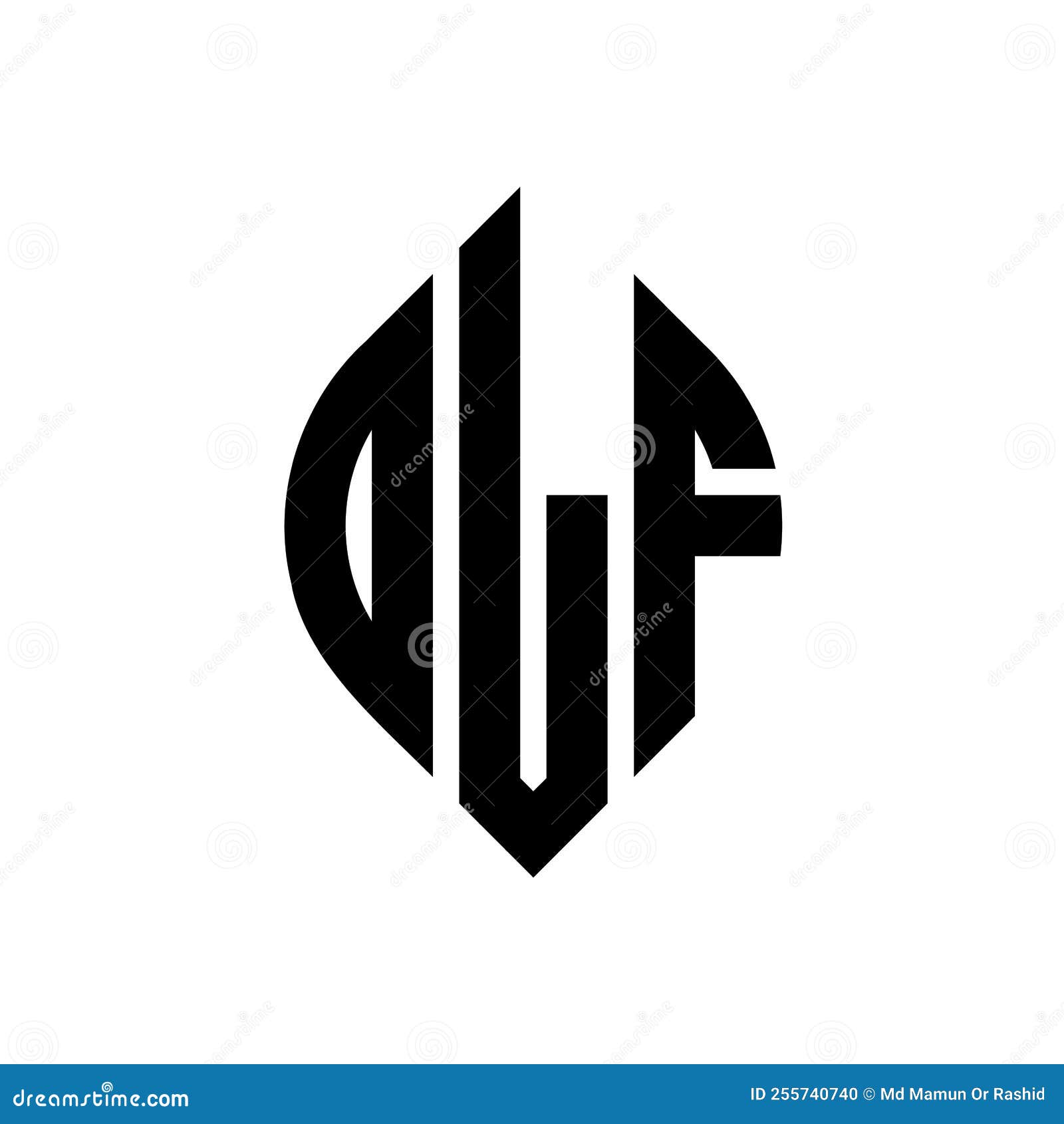 DLF Circle Letter Logo Design with Circle and Ellipse Shape. DLF ...